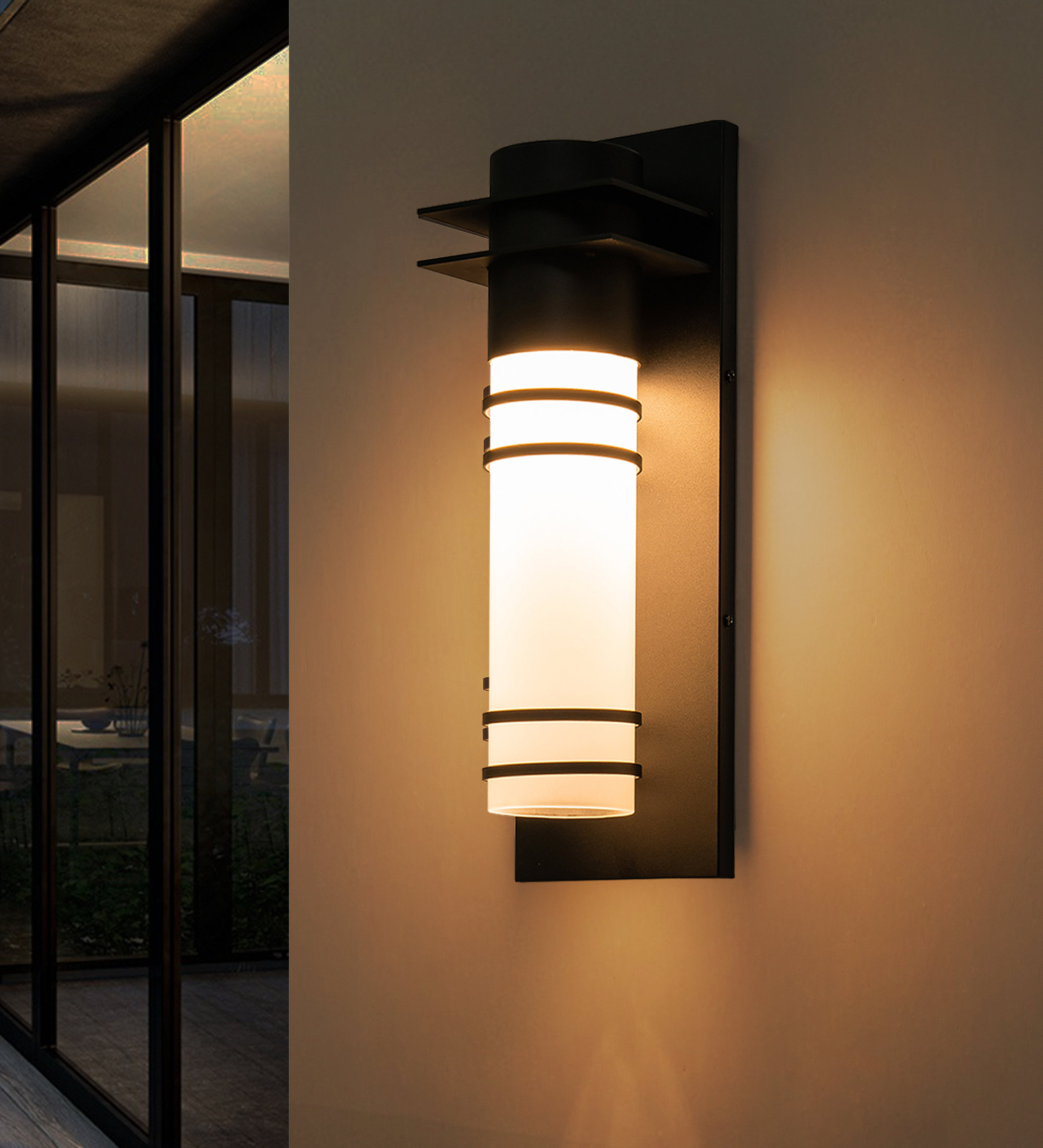 Latitude Run® Dilshana Metal/Glass LED Wall Light | Wayfair