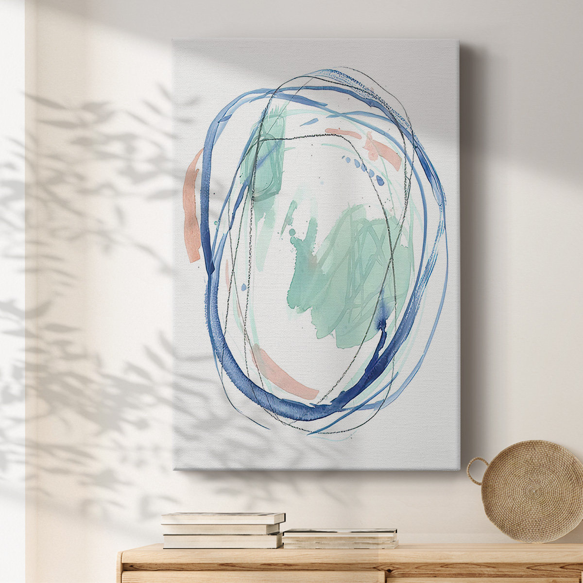 Wrought Studio™ Right Round I Framed On Canvas Print | Wayfair