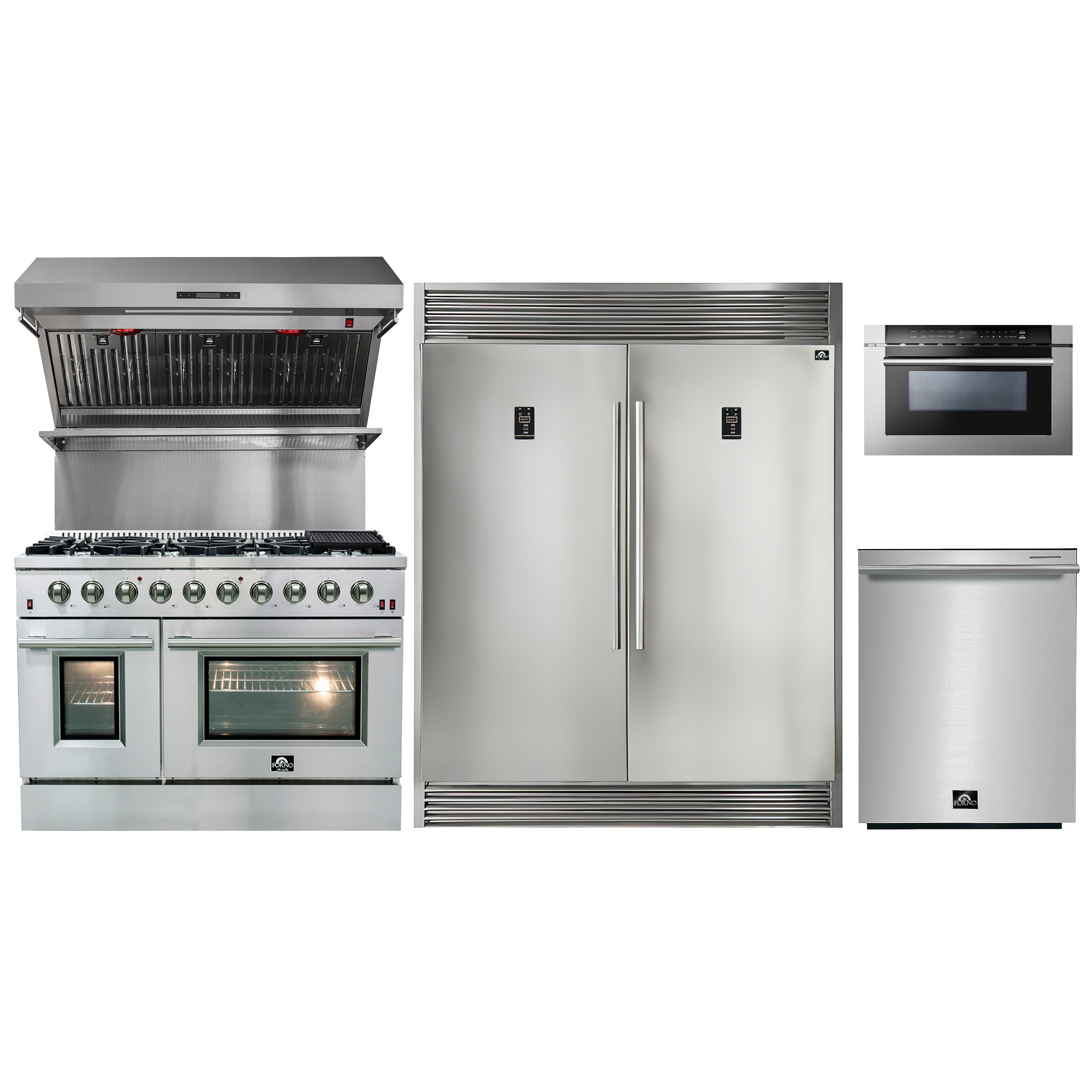 Forno 5 Piece 48” Pro Style Kitchen Package & Reviews | Wayfair
