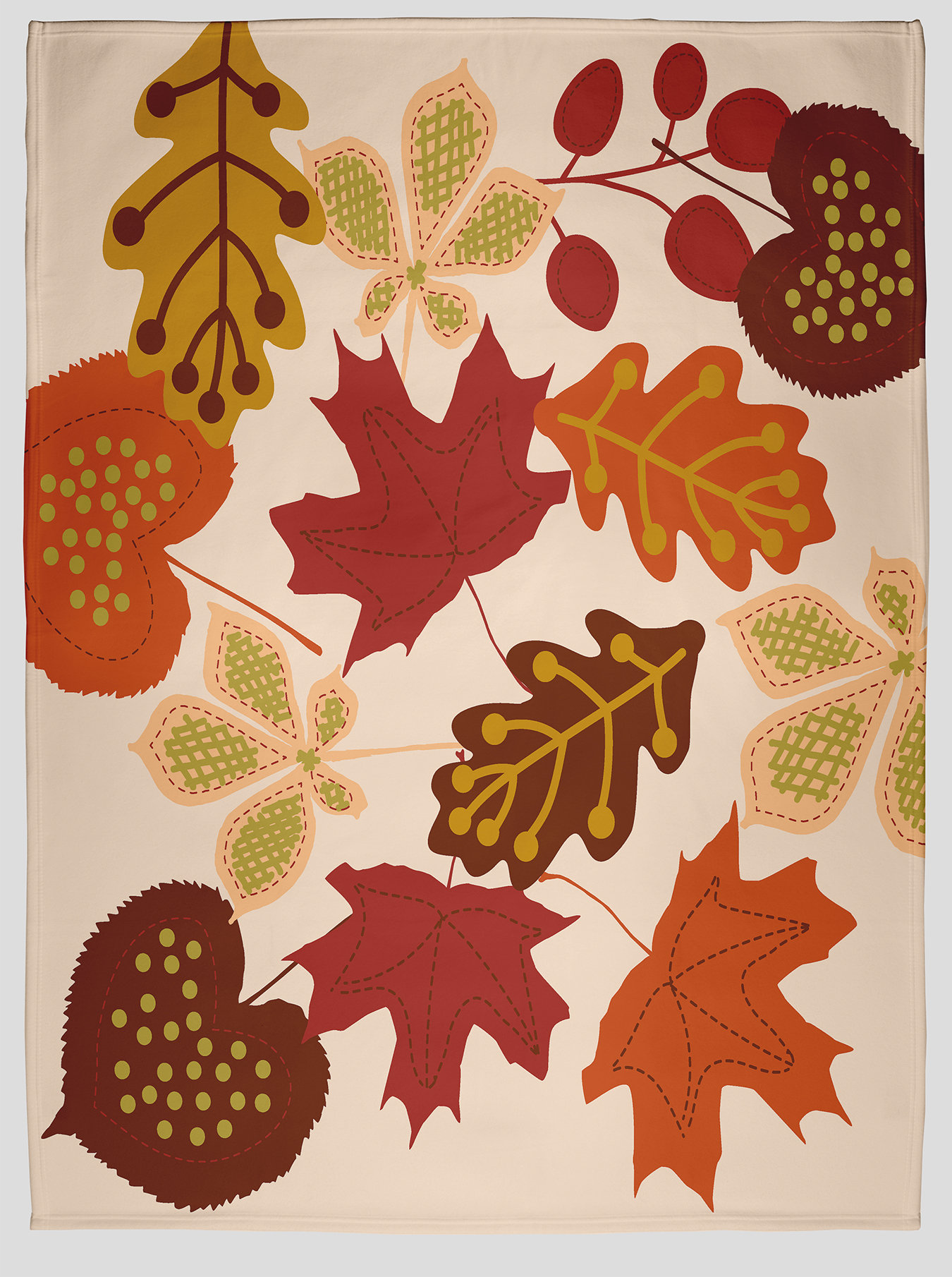 e by design Fall Leaves 30" x 40" Autumn Throw Blanket | Wayfair