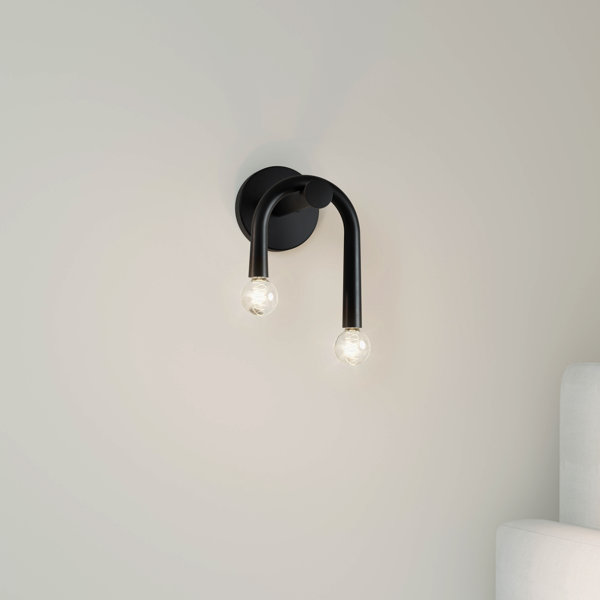 Wrought Studio Steel Armed 2-Light Modern Wall Sconce | Wayfair