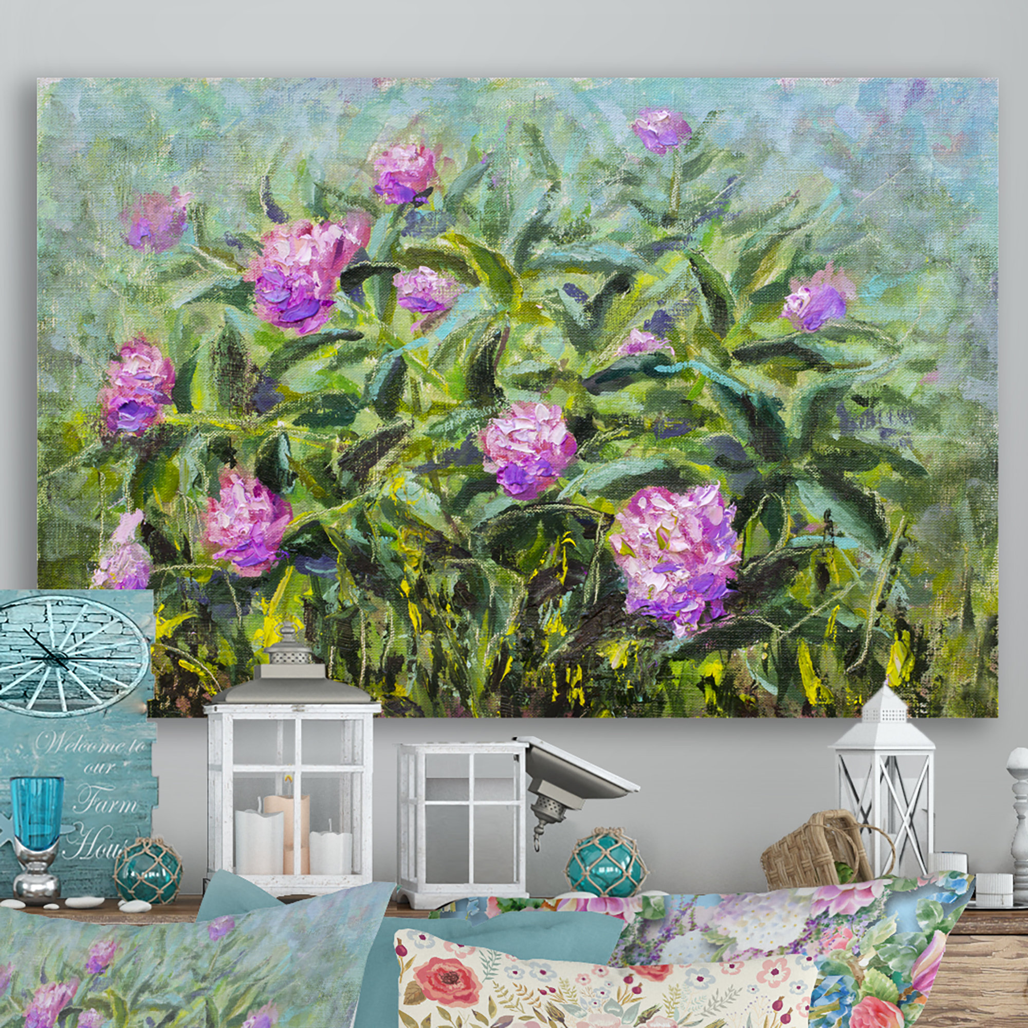 Winston Porter Purple Rose Flower Bouquet - Floater Frame Print on ...