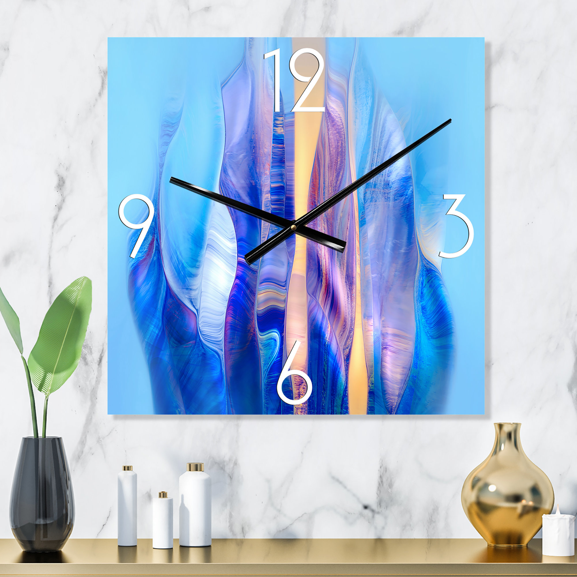 East Urban Home Colorful Twisted Wavy Shape In Motion I - Modern Wall ...