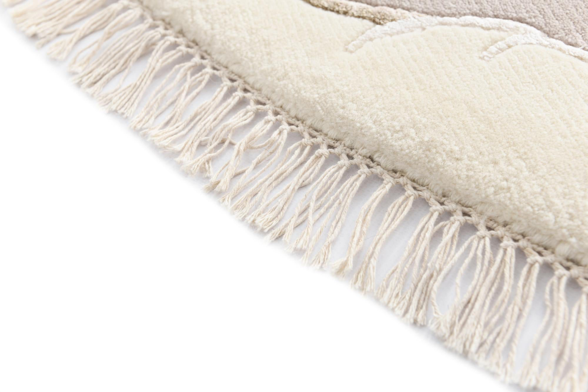 Unique Loom Round Darya Light Beige Rug | Wayfair