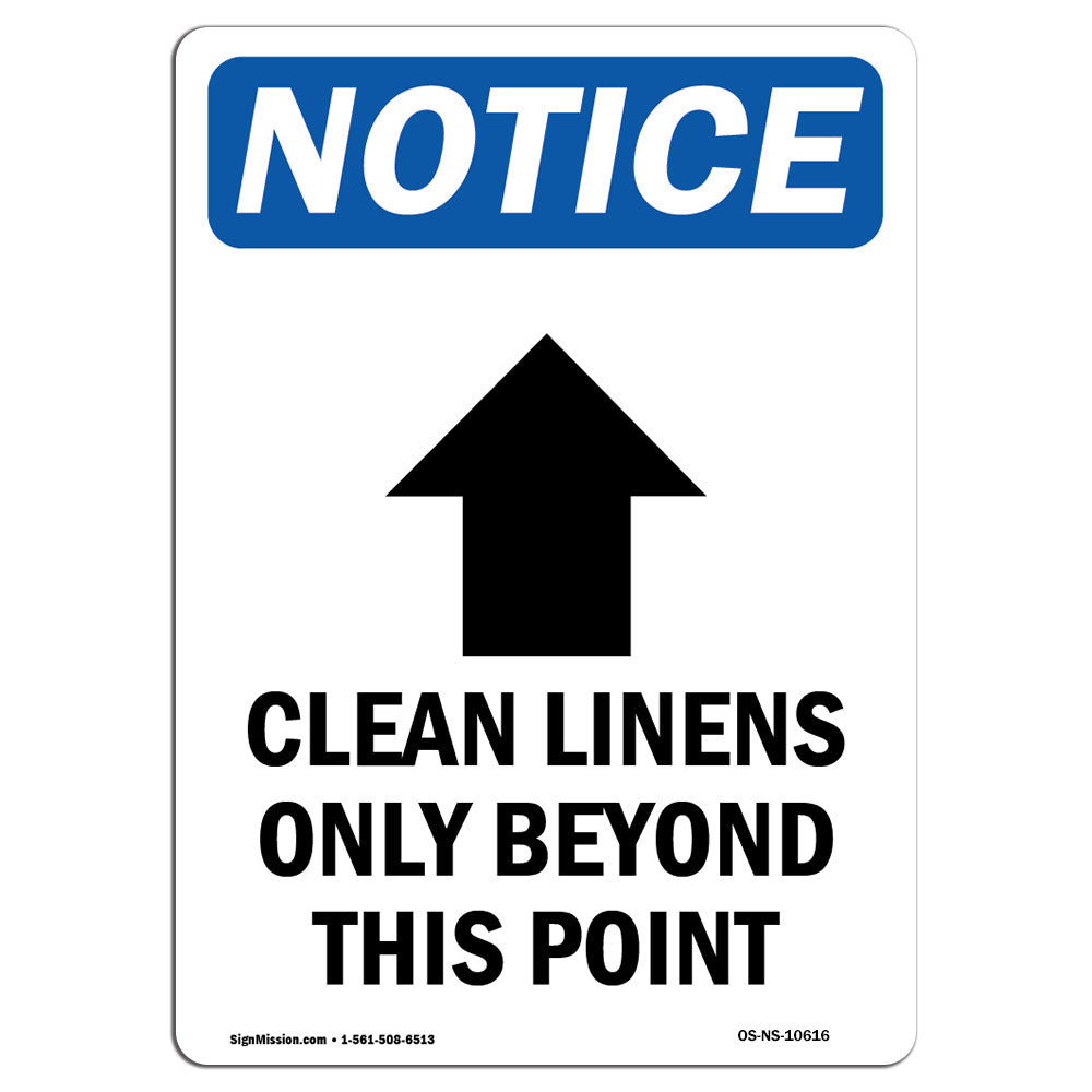 SignMission Osha Notice - Clean Linens Only Sign with Symbol | Wayfair