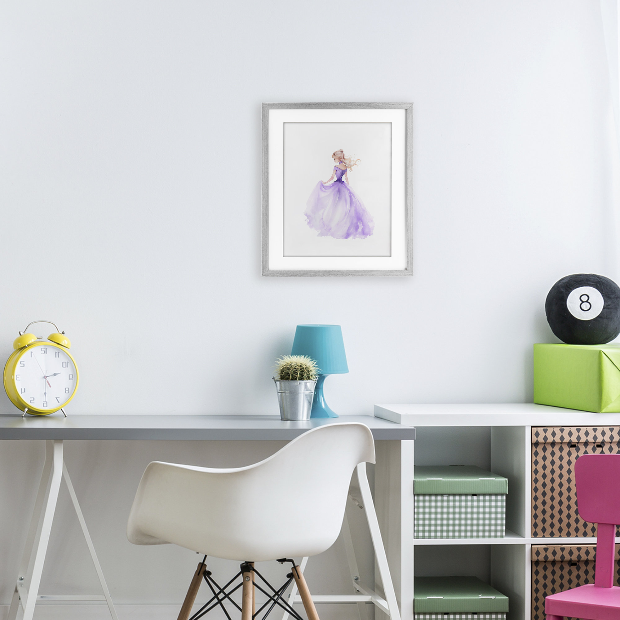 Ebern Designs Beautiful Princess Ballgown Framed Print Under Glass ...