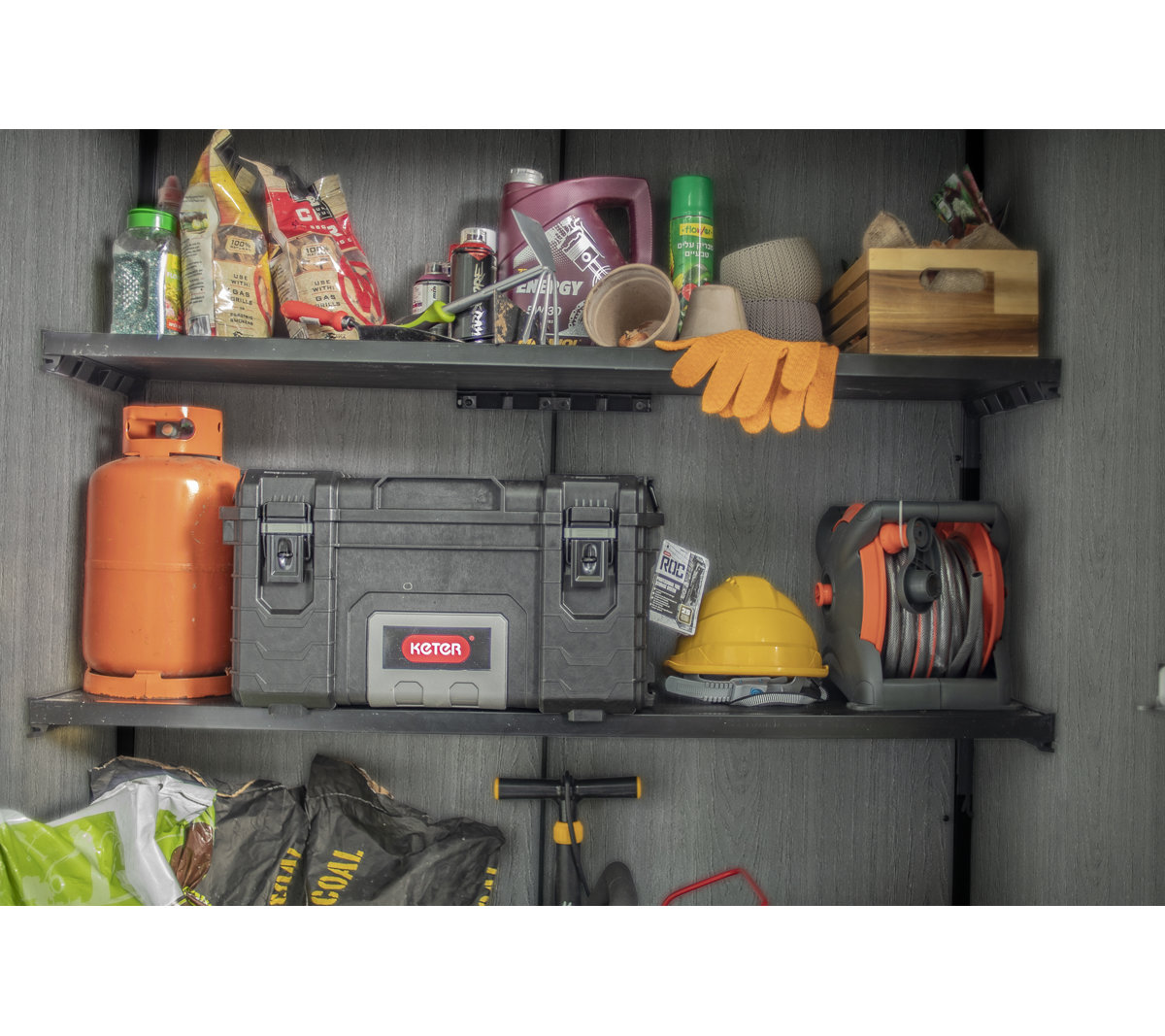 Keter Cortina Alto Veritcal Durable Resin Outdoor Storage Shed With ...