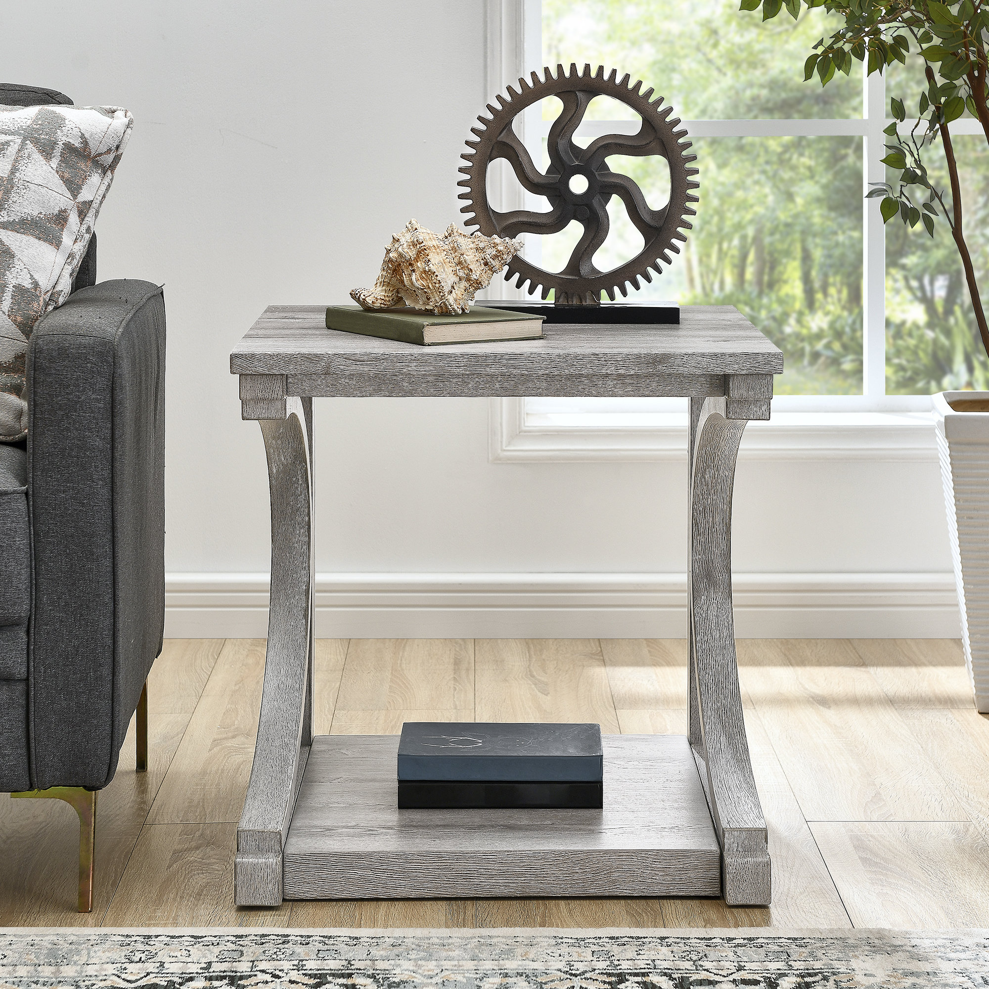 Gracie Oaks Solid Wood Modern Coffee Table with Concealed Storage ...