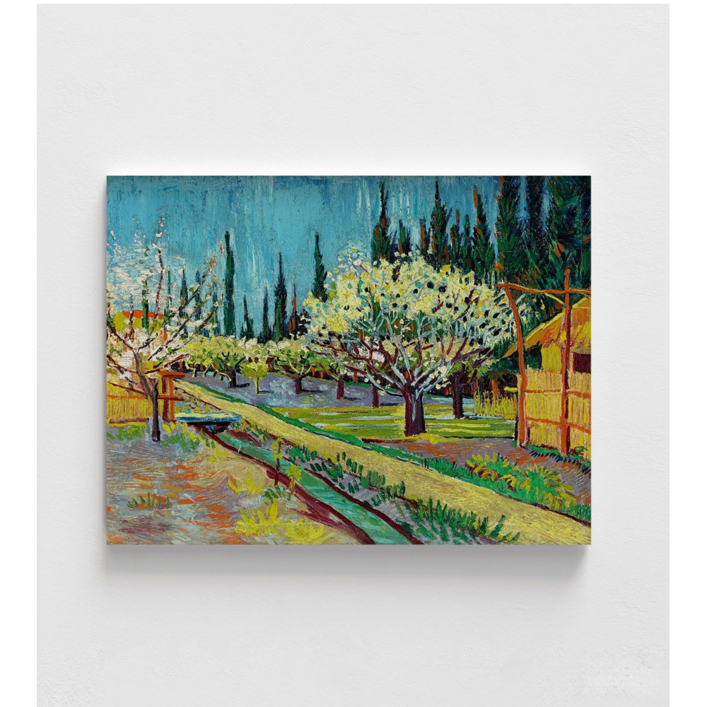 WeFrameArt Orchard Bordered By Cypresses By Vincent Van Gogh, Orchard ...