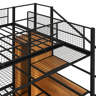 17 Stories Twin Over Full Metal Bunk Bed With Wire Shelving And Lateral ...