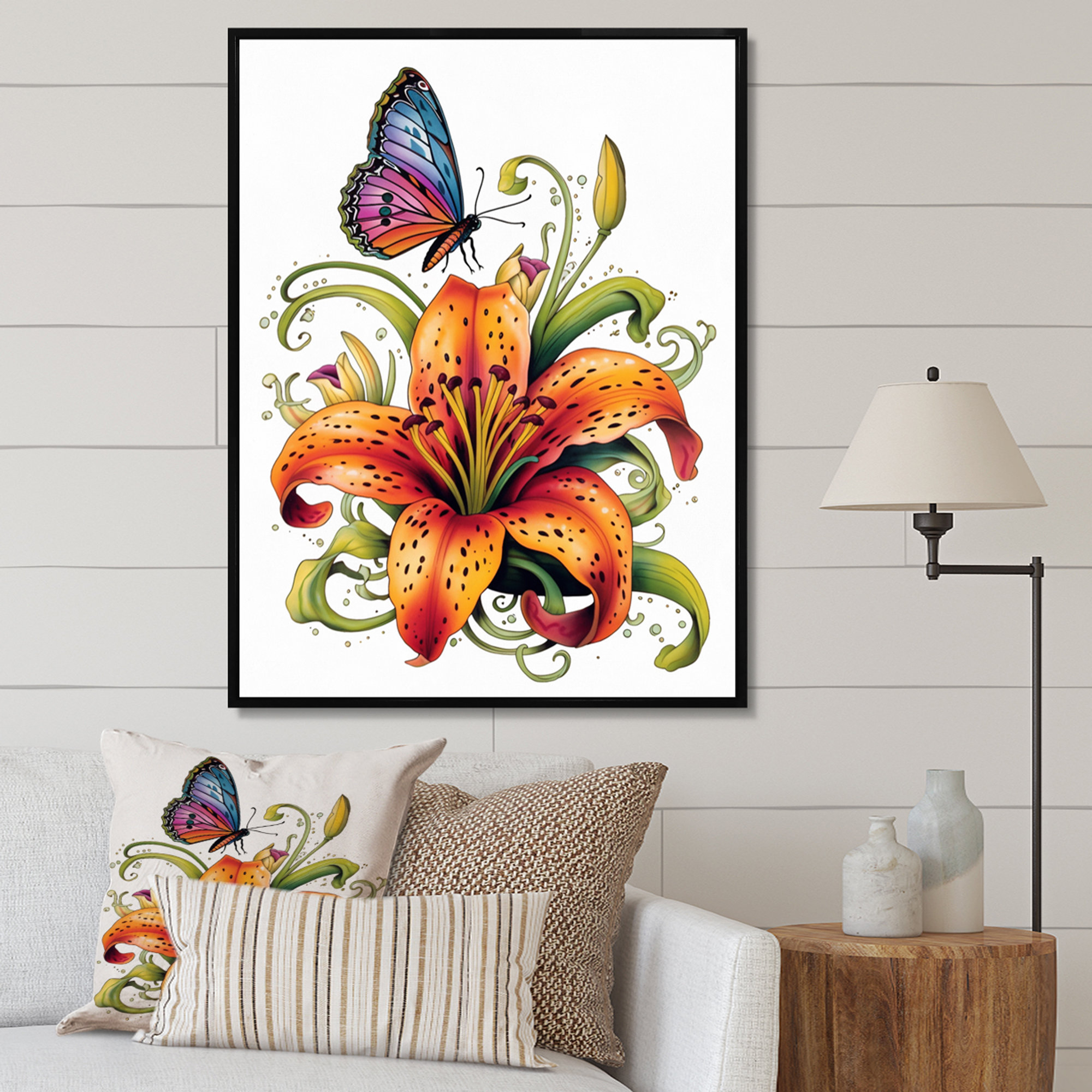 August Grove® Purple Green Lily Symphony II On Canvas Print | Wayfair
