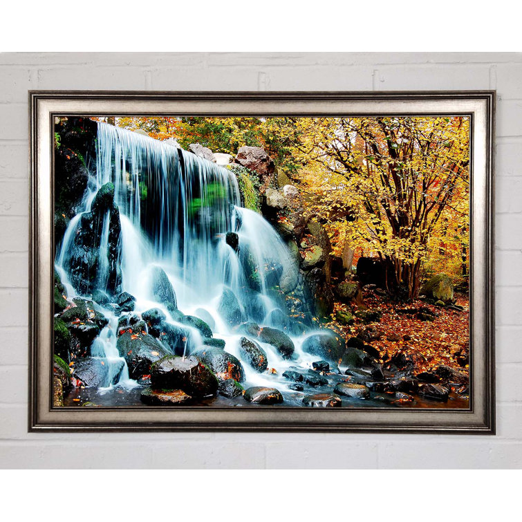 Union Rustic The Waterfalls Autumn Forest - Single Picture Frame Art ...