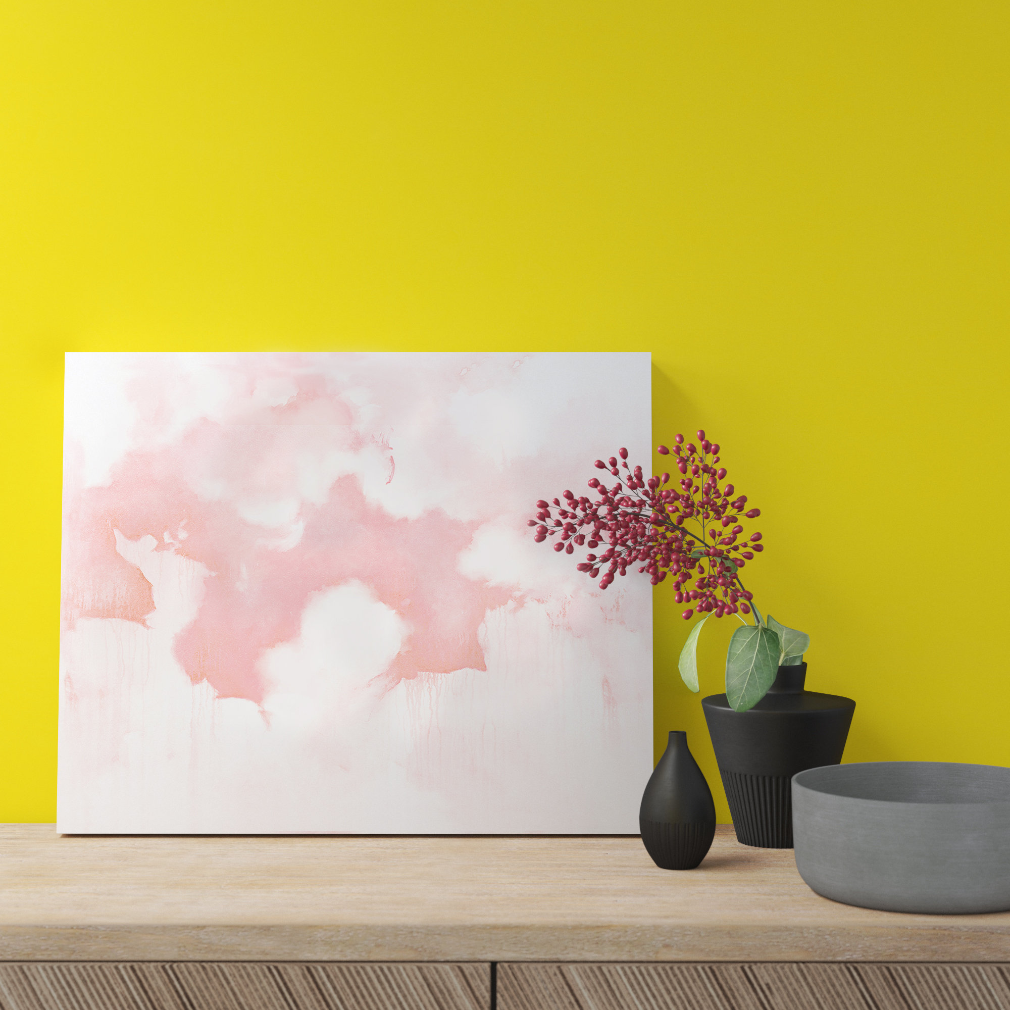 Gemma Violet Caban 'Blush Pink Clouds' Canvas Art | Wayfair