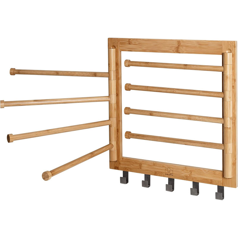 MCKINNON HOME FURNISHINGS, INC. Wall-Mounted Swivel Clothes Drying Rack ...
