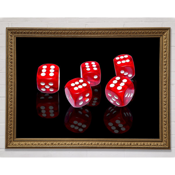 Ebern Designs All Sixes Dice - Single Picture Frame Art Prints ...