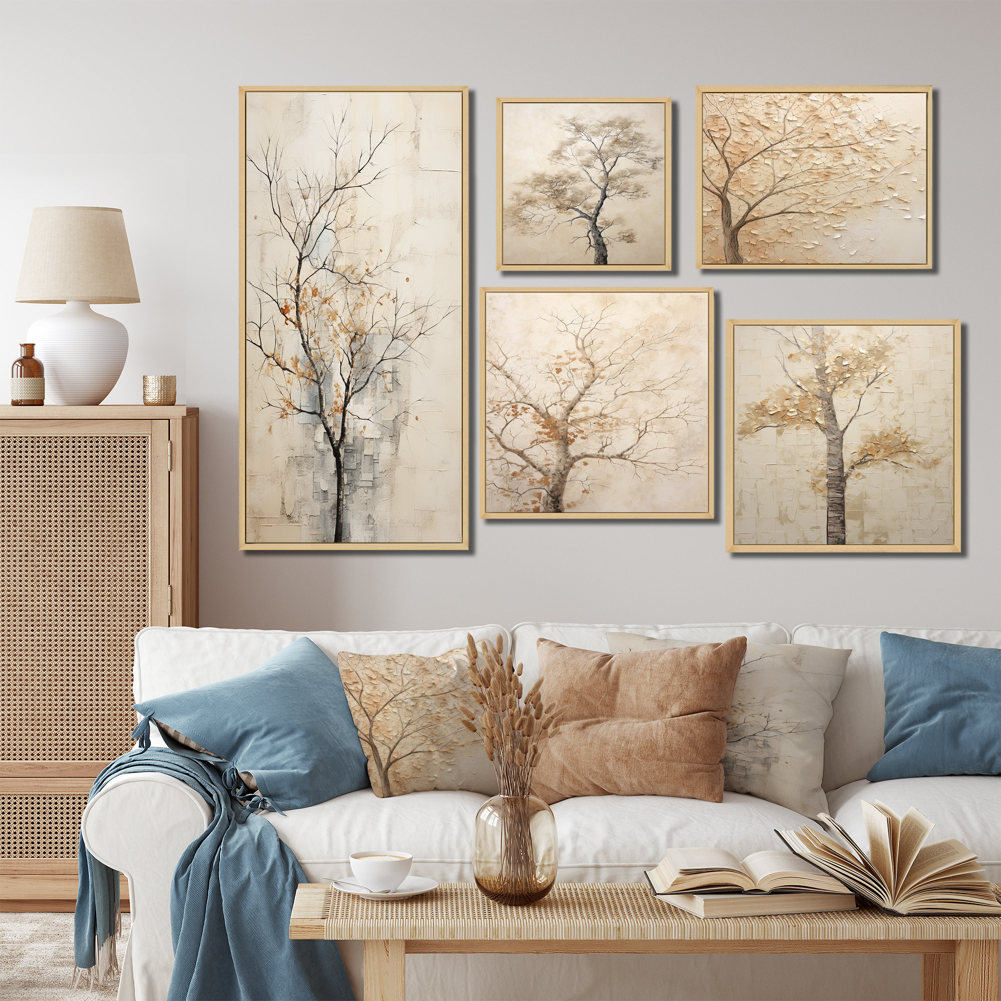 Lark Manor™ Minimalism Beige Maple Tree Melody IV - Tree Maple Wall Art ...