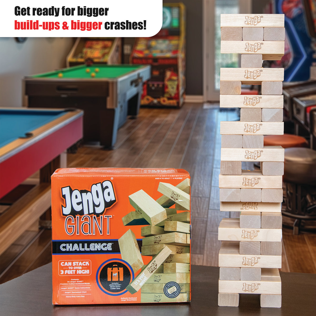 Jenga GIANT Challenge - Stacks to over 3 feet high! | Wayfair