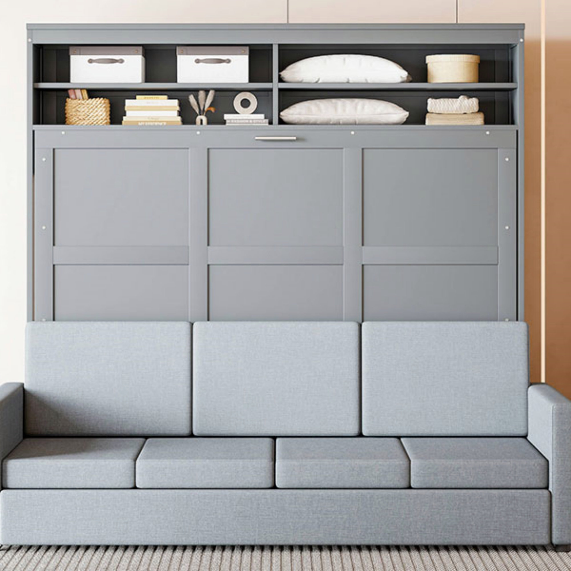Hokku Designs Murphy Bed Wall Bed With Sofa, Bed Frame - Wayfair Canada