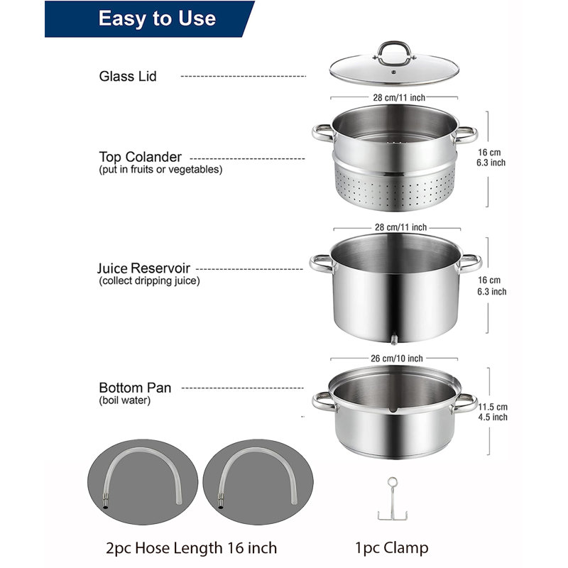 Cooks Standard Canning Juice Steamer Extractor Fruit Vegetables, 11 ...