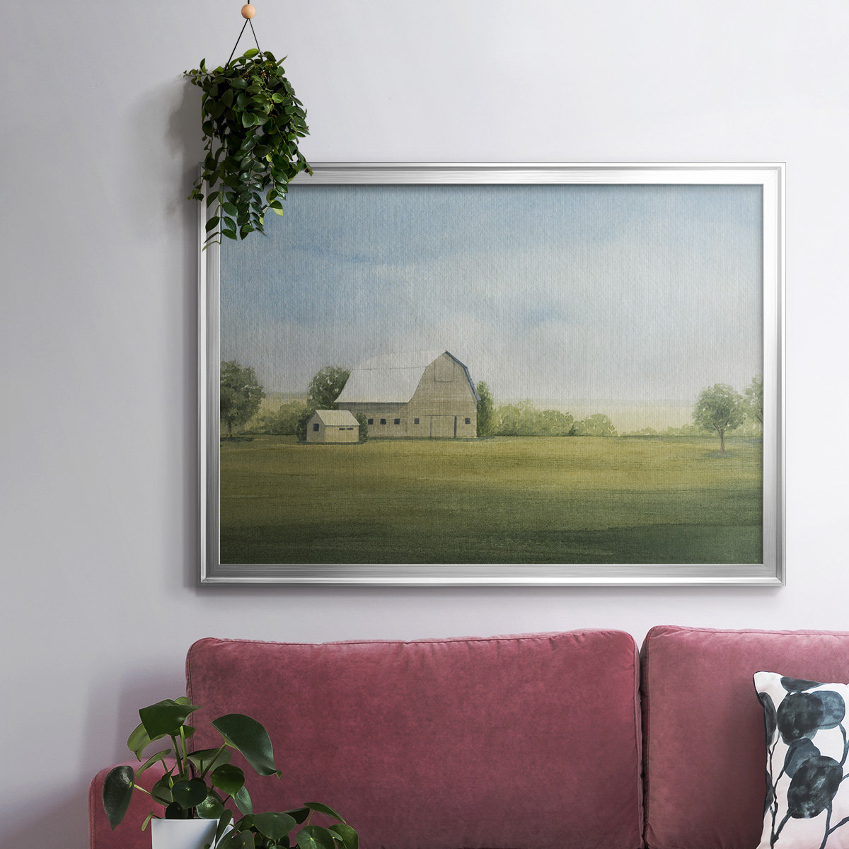 August Grove® Grove Farm II Framed On Canvas Print | Wayfair