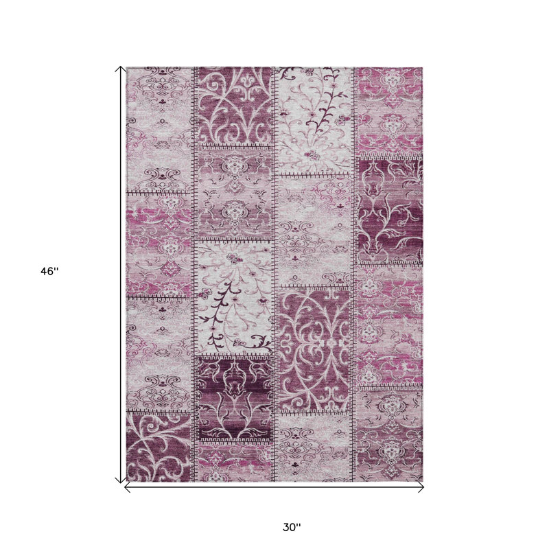 HomeRoots Rectangle Machine Woven Area Rug | Wayfair