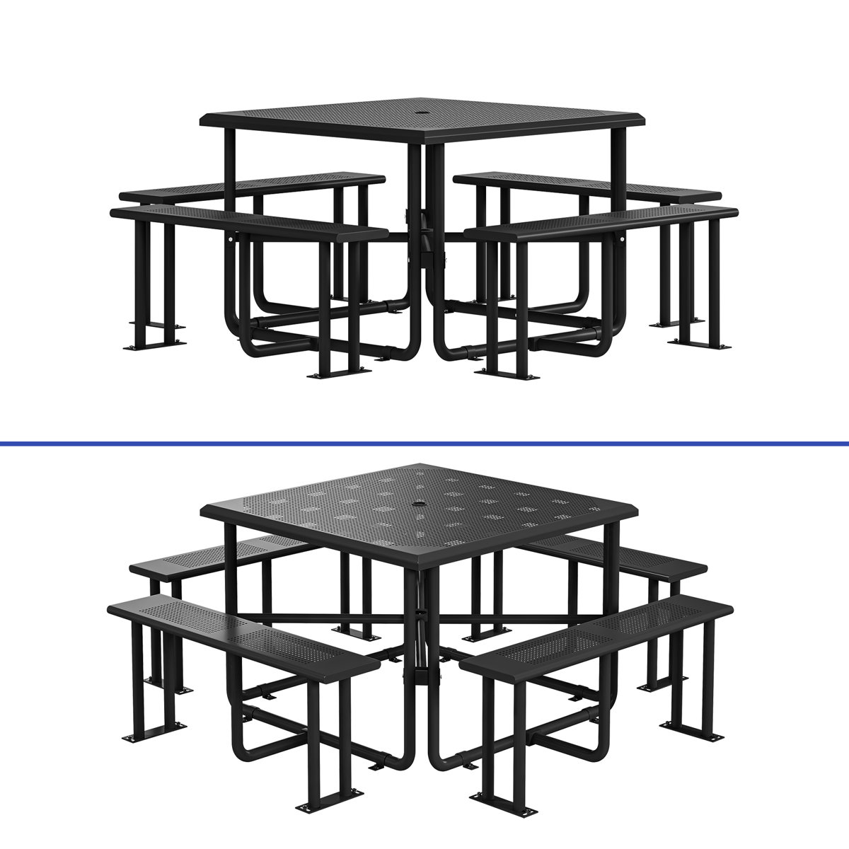 Latitude Run® Brinker Square 8 - Person 46'' L Outdoor Picnic Table ...