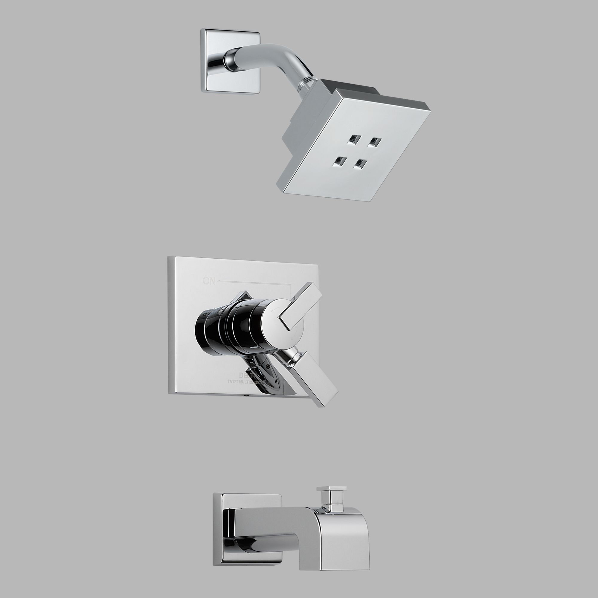 Delta Vero Temperature Control Tub and Shower Faucet with H2Okinetic ...