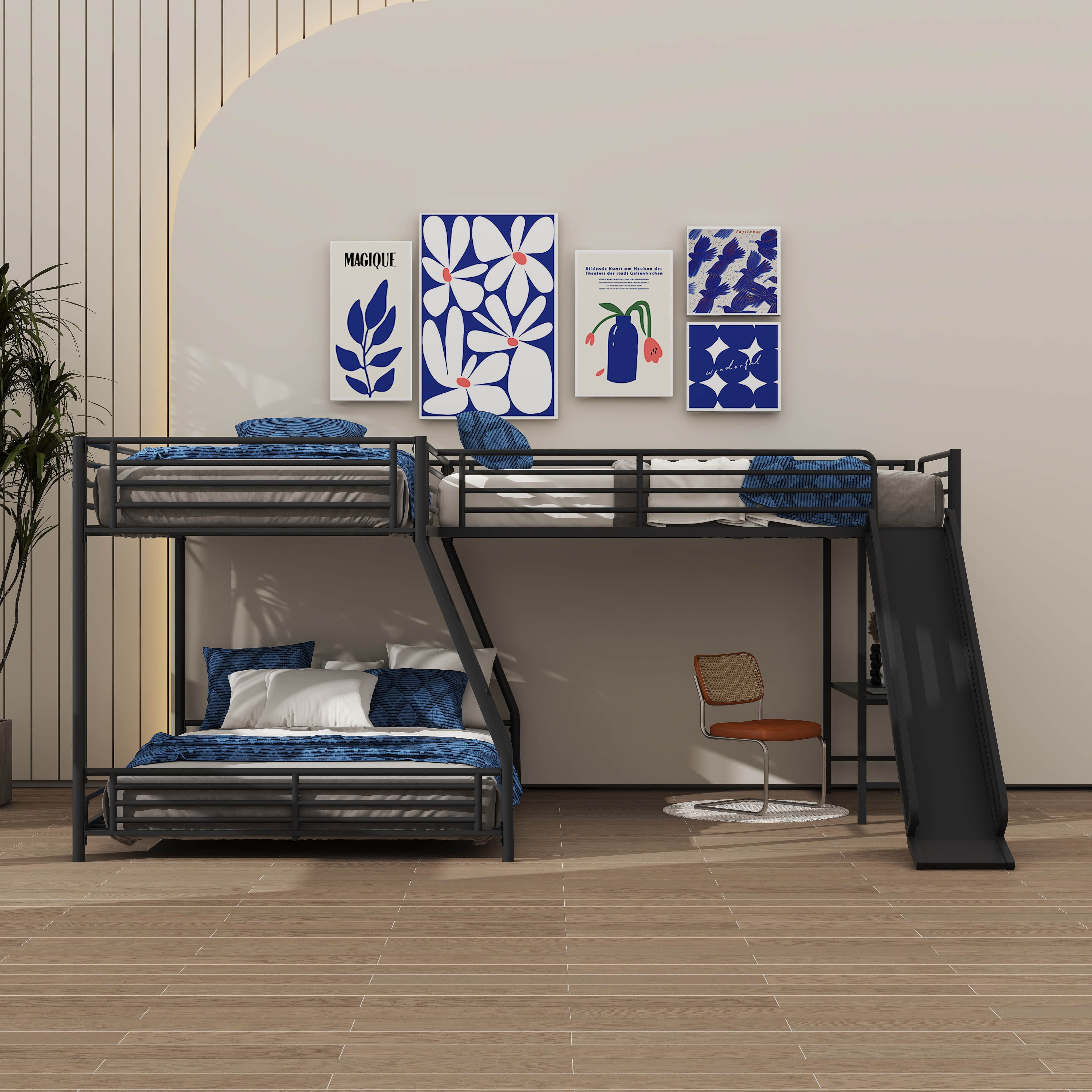 Isabelle & Max™ L-Shaped Bunk Bed System With Twin Over Full Bunk And ...