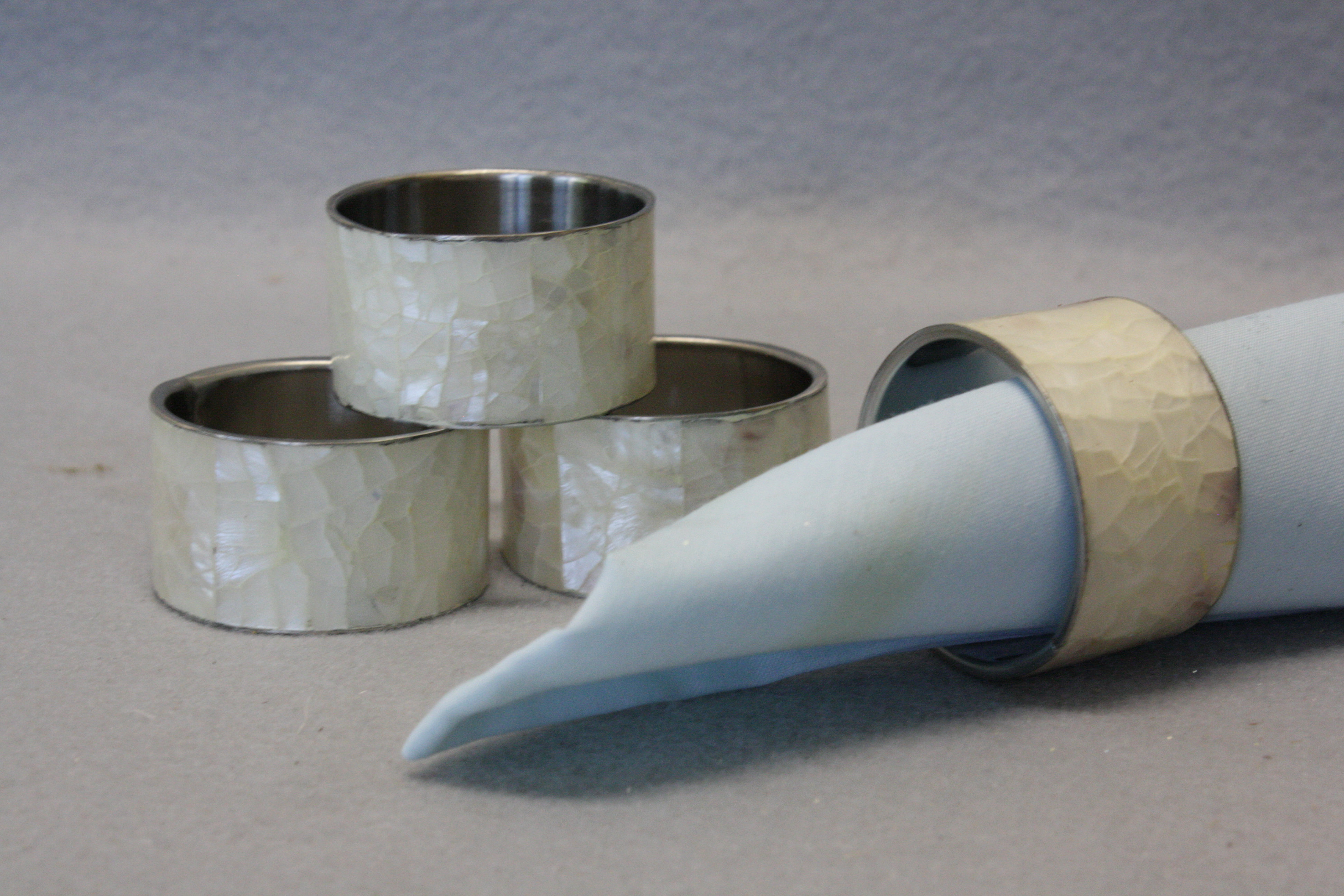 Desti Design Laminated Crushed Capiz Napkin Ring | Wayfair