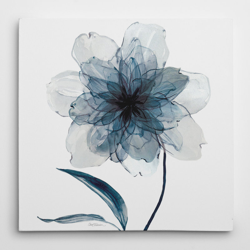 Wade Logan® Indigo Bloom II - Wrapped Canvas Print & Reviews | Wayfair