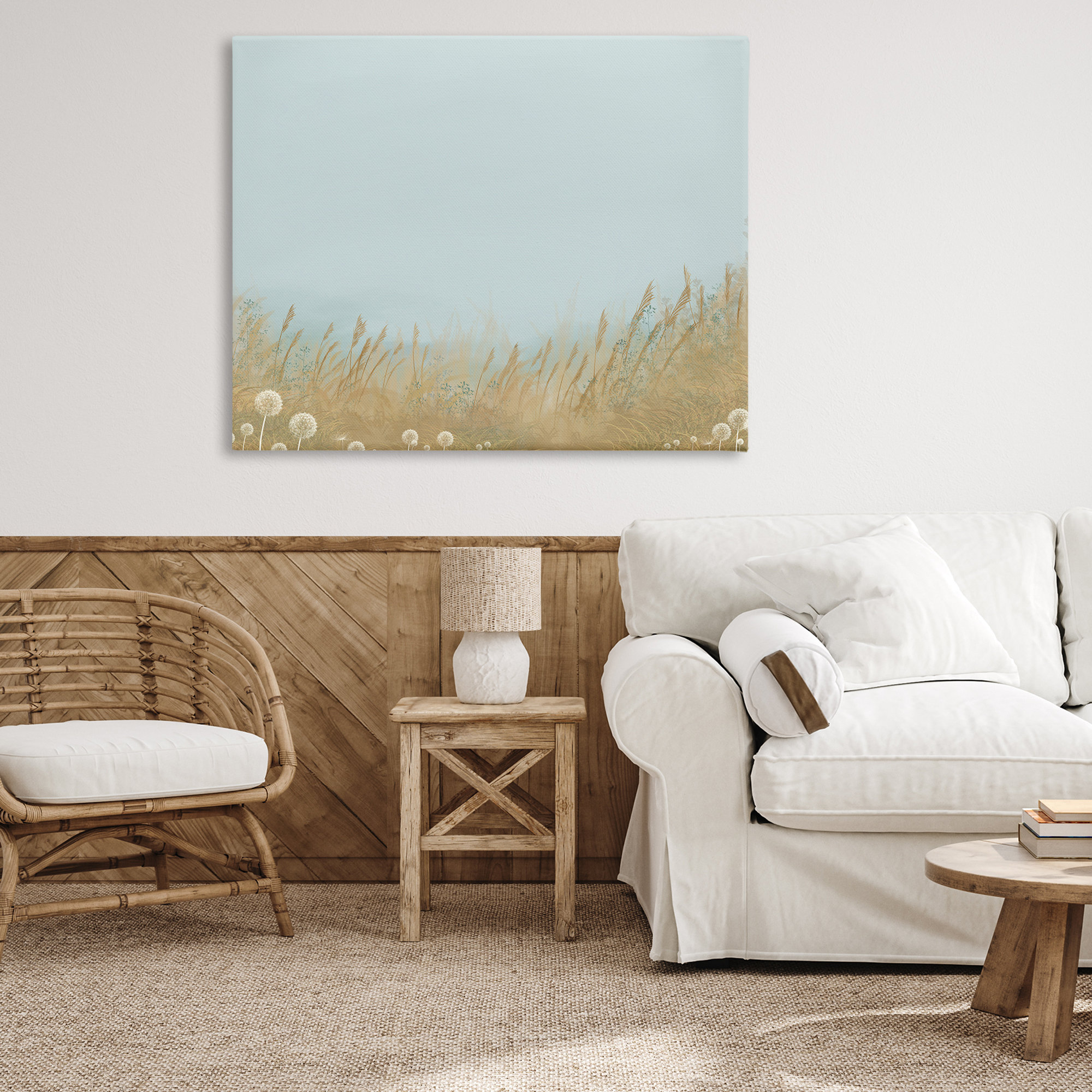 Ebern Designs Misty Meadows Blowing in Wind Canvas, design by Renel ...