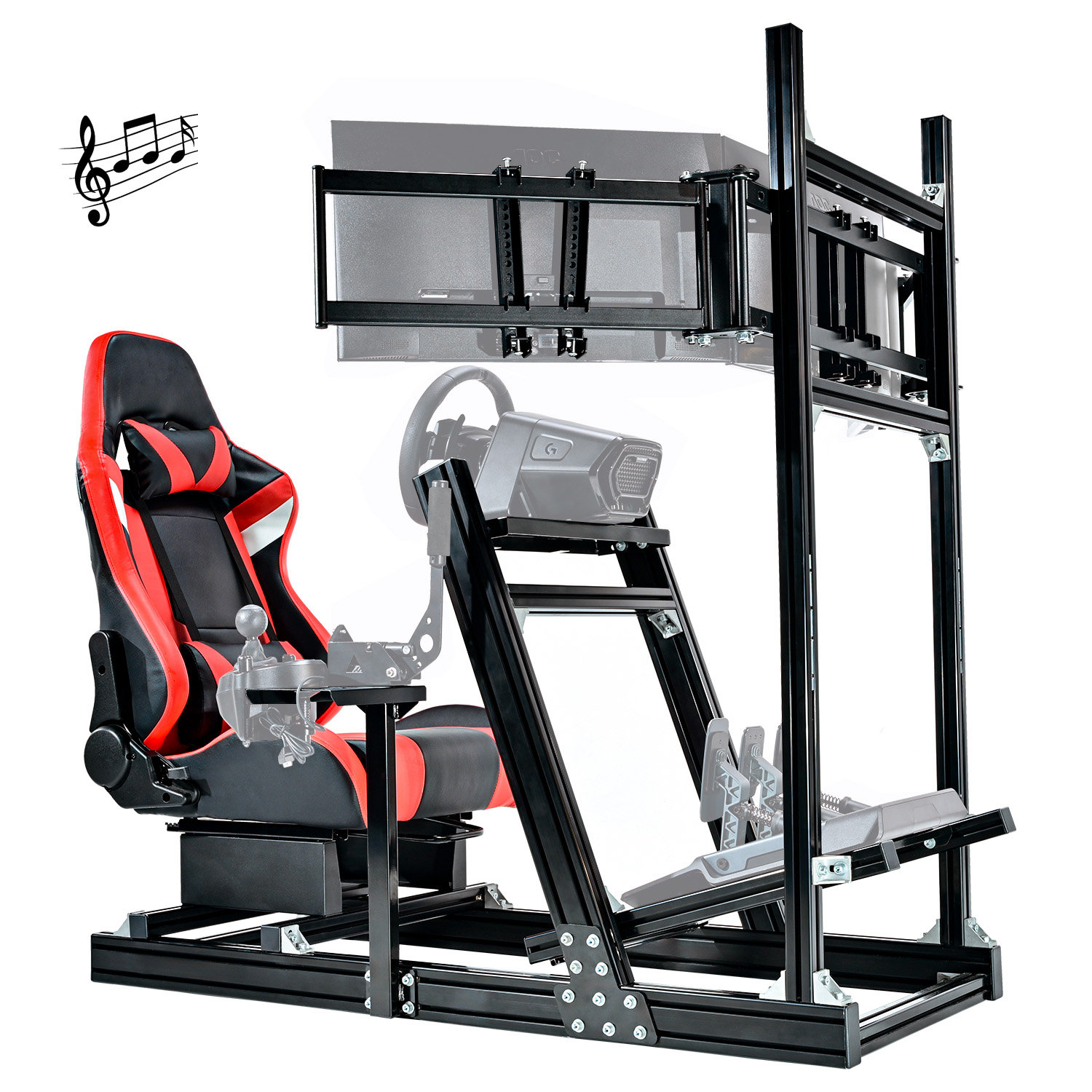 Anman Aluminum F1 Racing Simulator CockpitFit Logitech G29 Thrustmaster ...