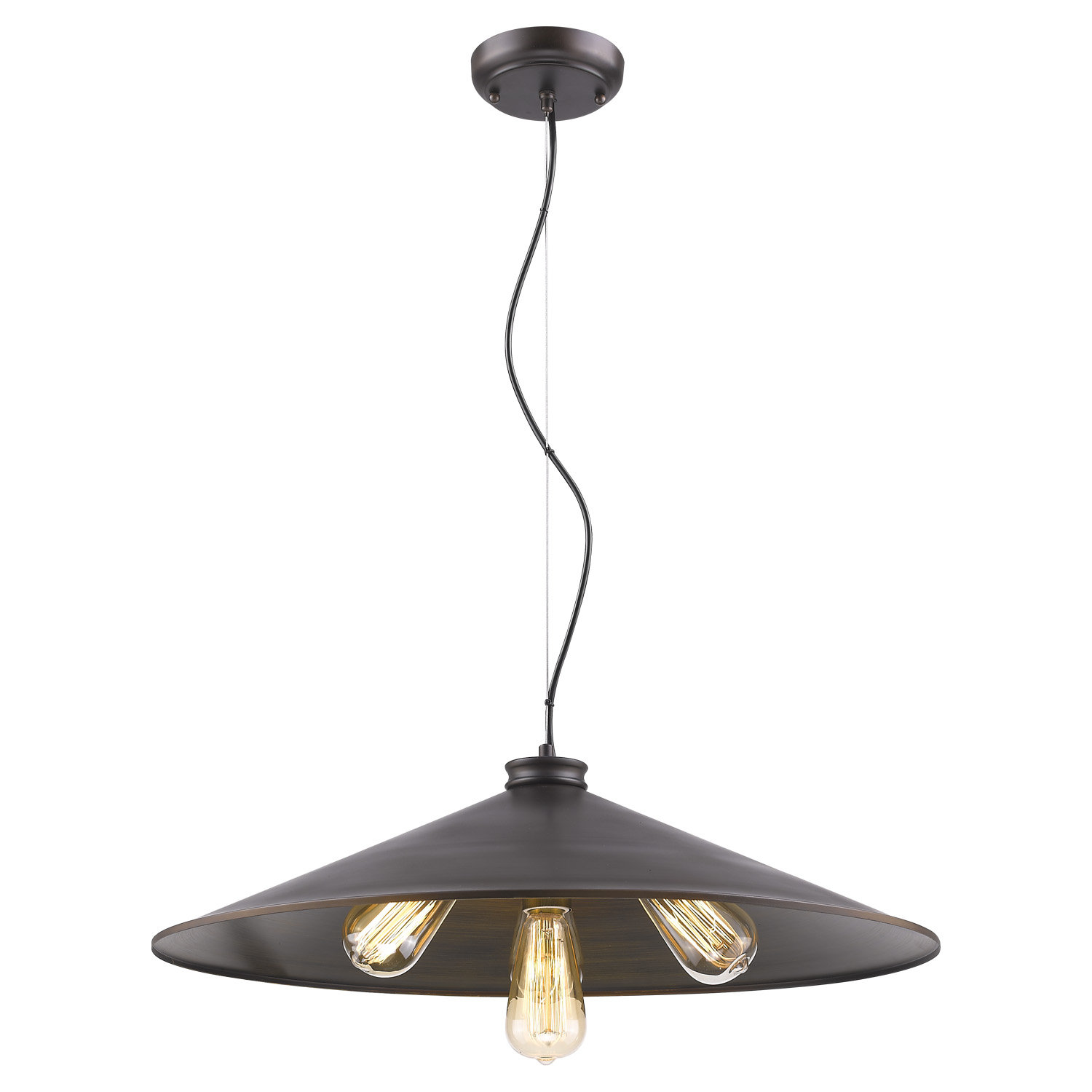 Wrought Studio™ Chatman 3 - Light Unique / Statement Cone Pendant | Wayfair