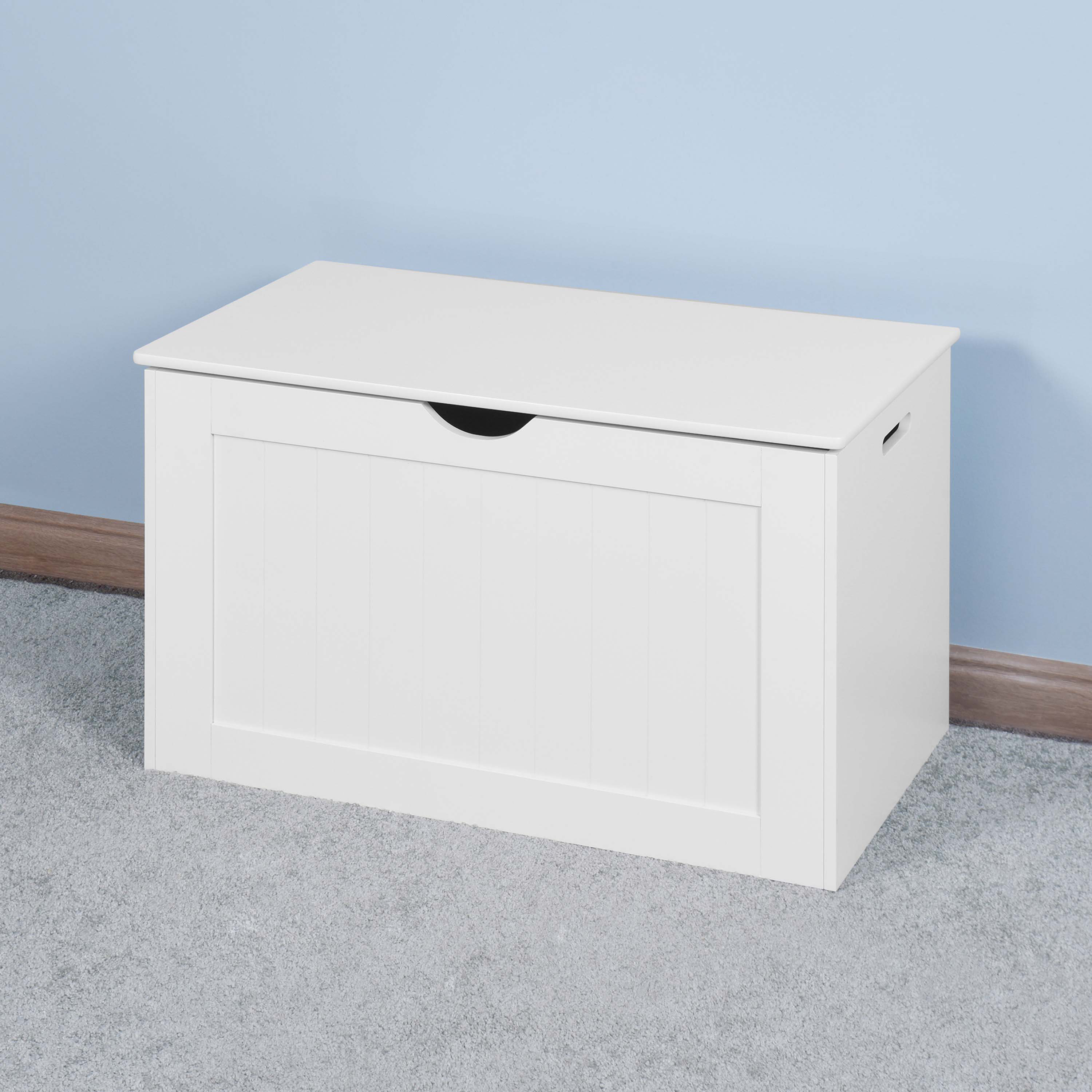 Latitude Run® White Lift Top Entryway Storage Cabinet with 2 Safety ...