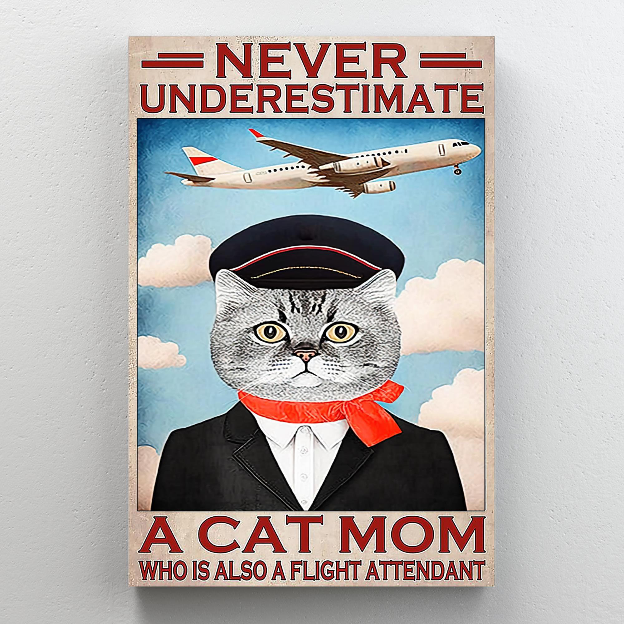 Trinx A Cat Mom Who Is Also A Flight Attendant On Canvas Graphic Art ...