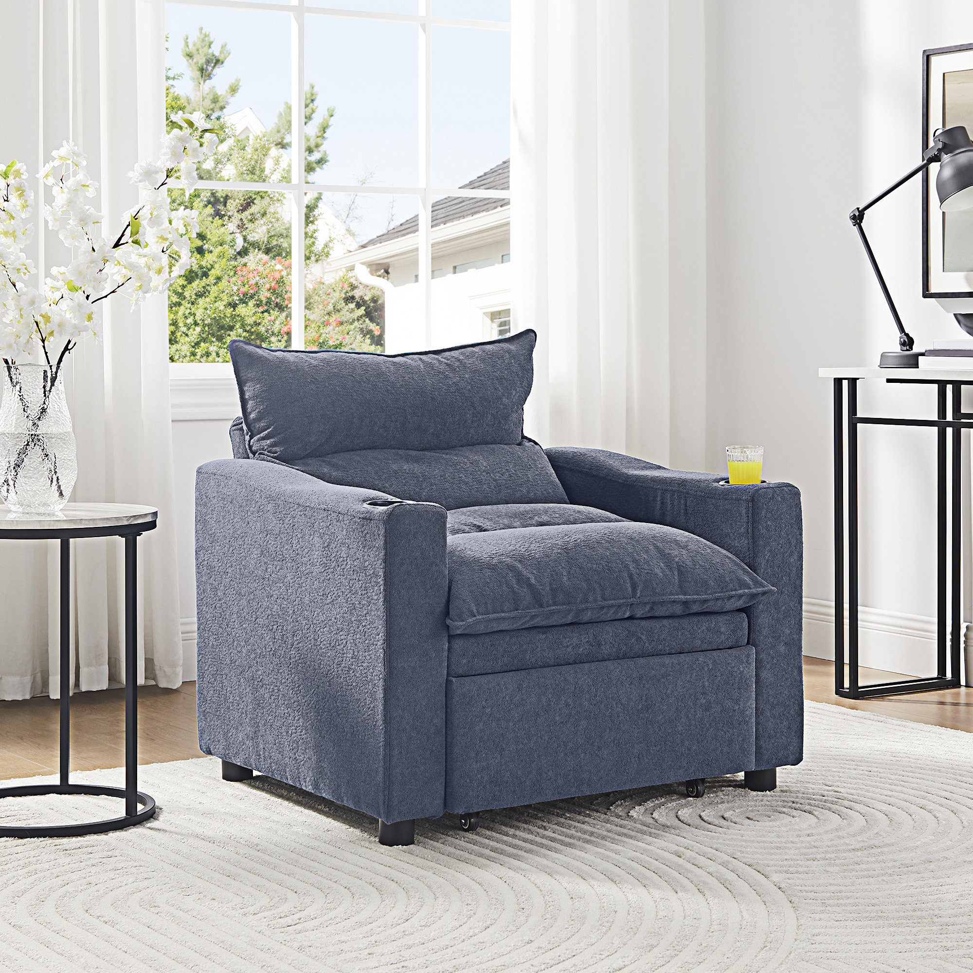 Mercer41 Sleeper Sofa Chair Bed, Convertible Sofa Chair 3-In-1 ...