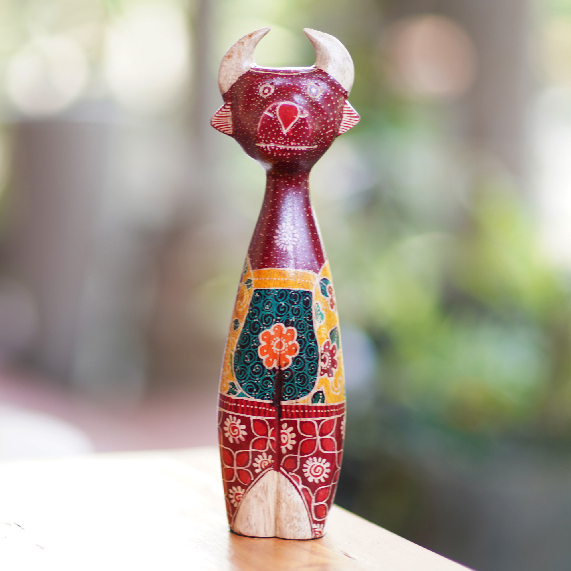 Astoria Grand Handmade Unique Deer Wood Sculpture | Wayfair