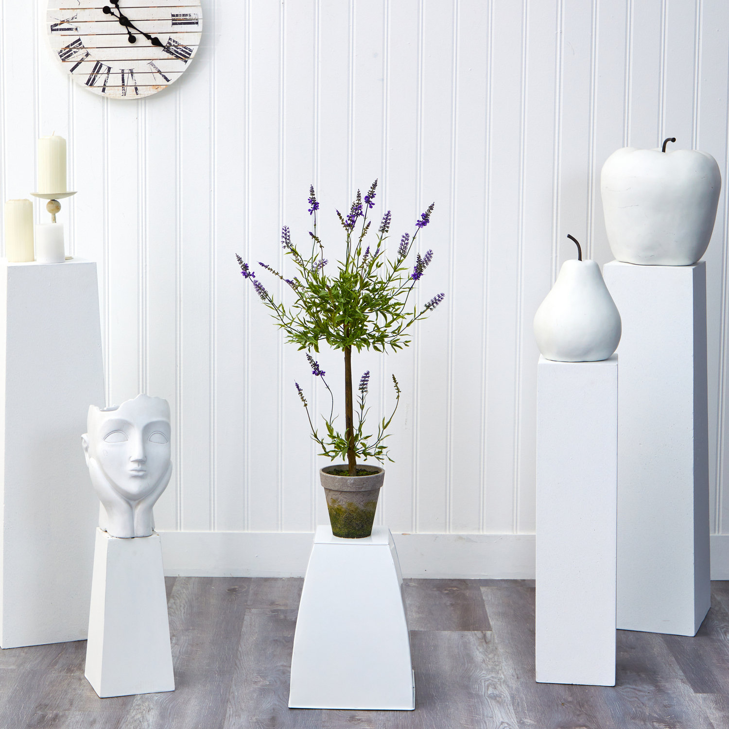 Primrue 34in. Lavender Single Ball Topiary Artificial Tree | Wayfair