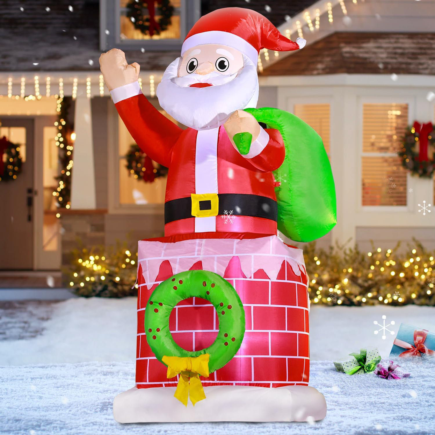 The Holiday Aisle® 6 FT Tall Christmas Inflatable Outdoor Decoration ...
