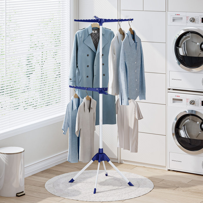 Rebrilliant 2-Tier Clothes Drying Rack, 67.5 Inch Collapsible Laundry ...