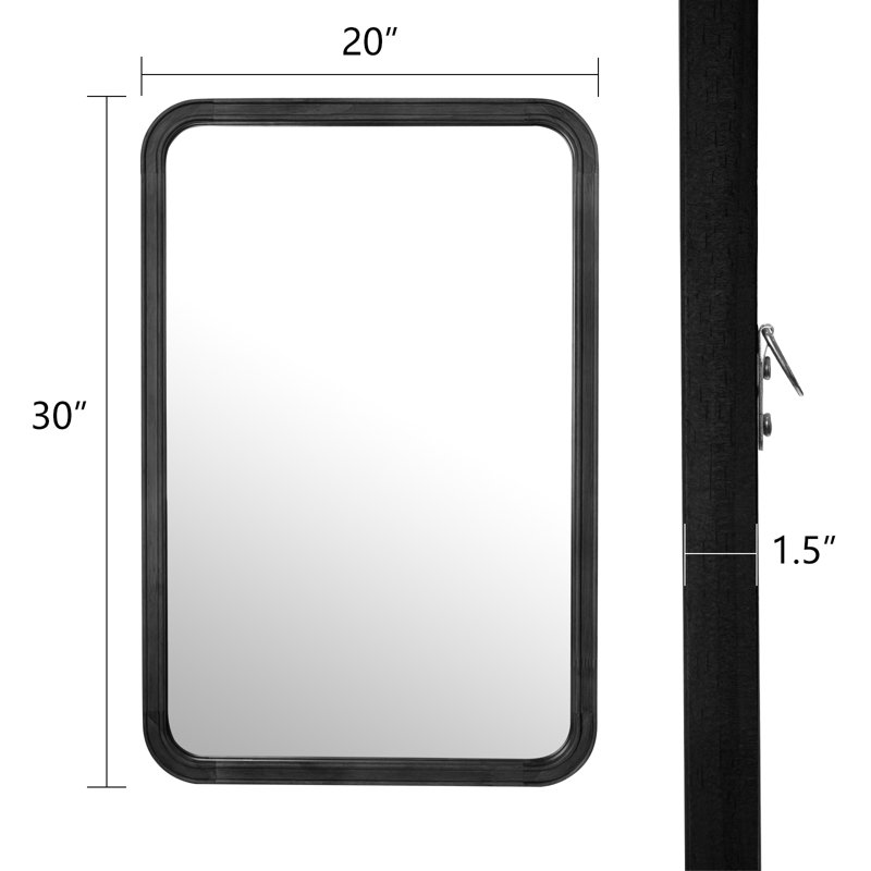 Mercer41 Reppond Wood Rectangle Wall Mirror | Wayfair