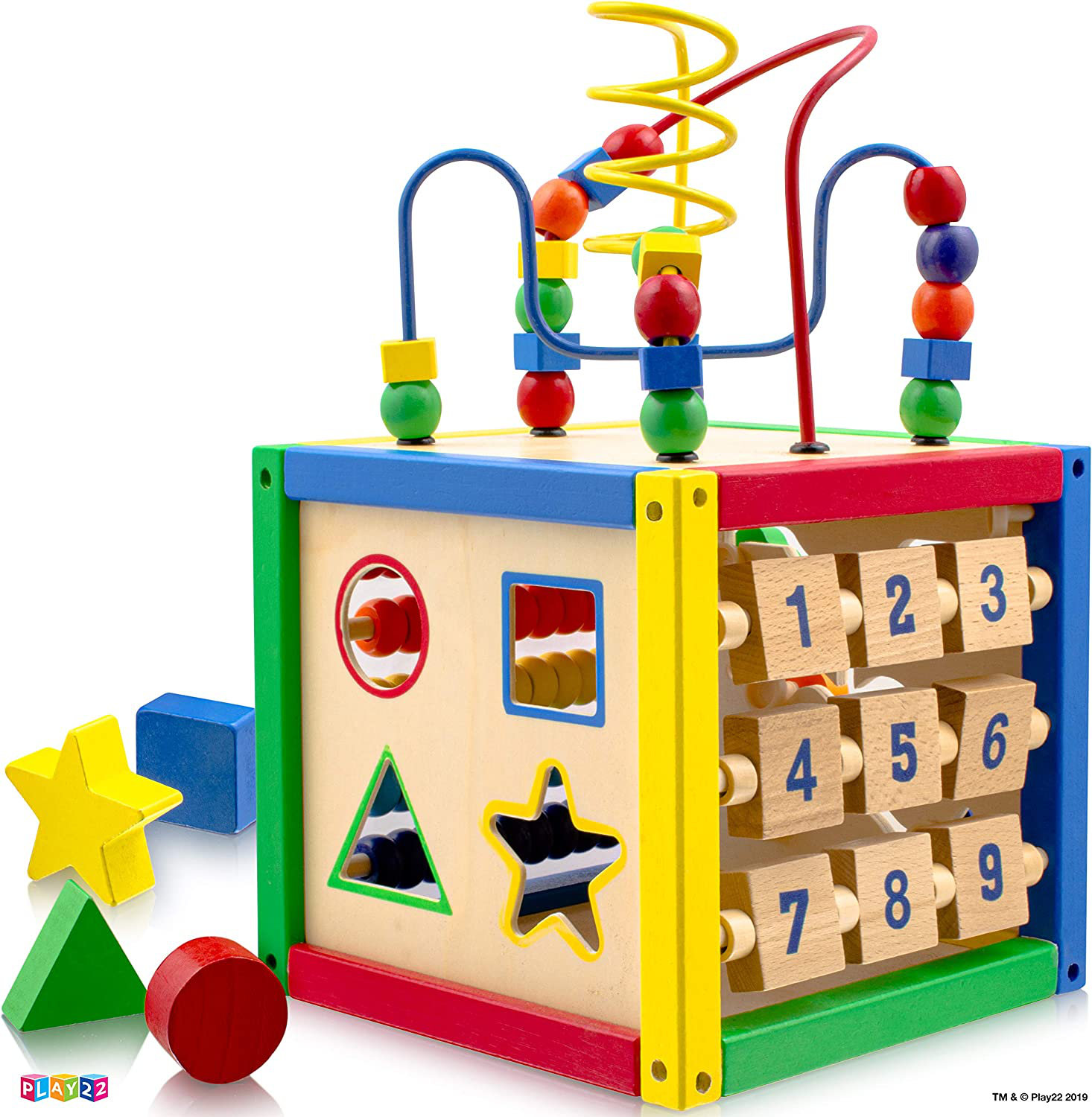 Play22USA Wooden Activity Cube & Reviews | Wayfair