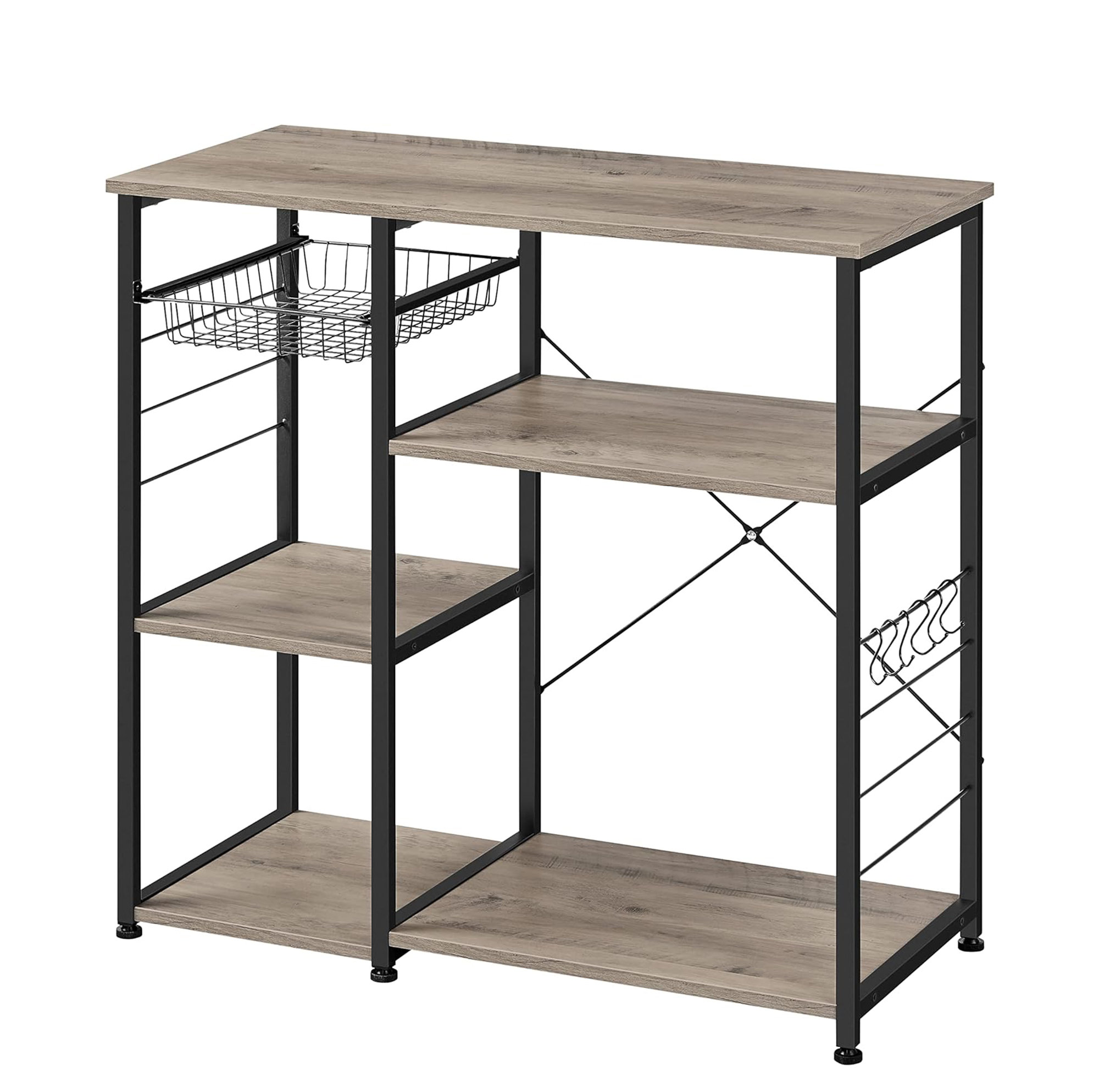 Latitude Run® Kitchen Baker’S Rack, With Steel Frame, Wire Basket, 6 ...