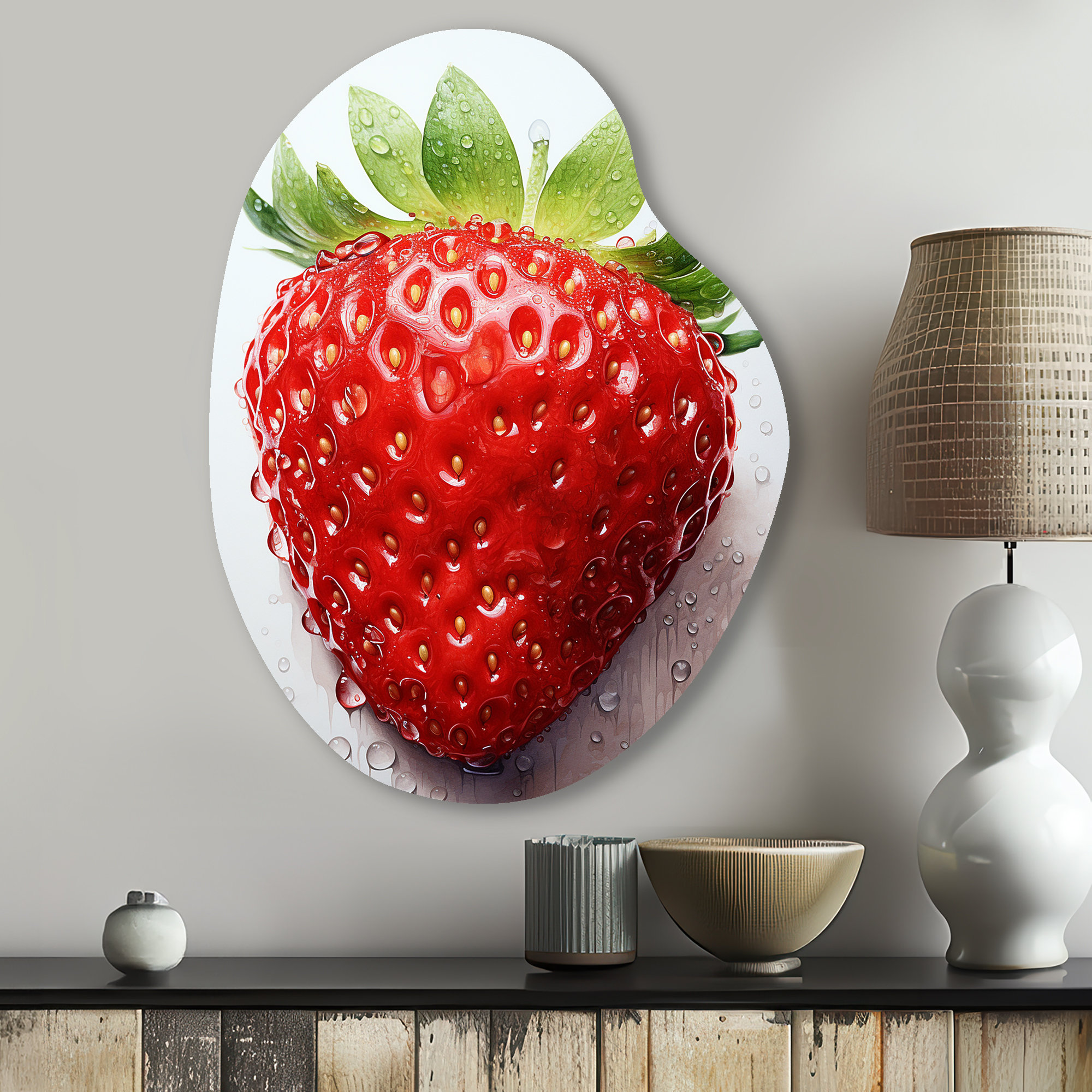 Latitude Run® Fruit Sweet Strawberry Pointillism I - Fruits Pear Shape ...
