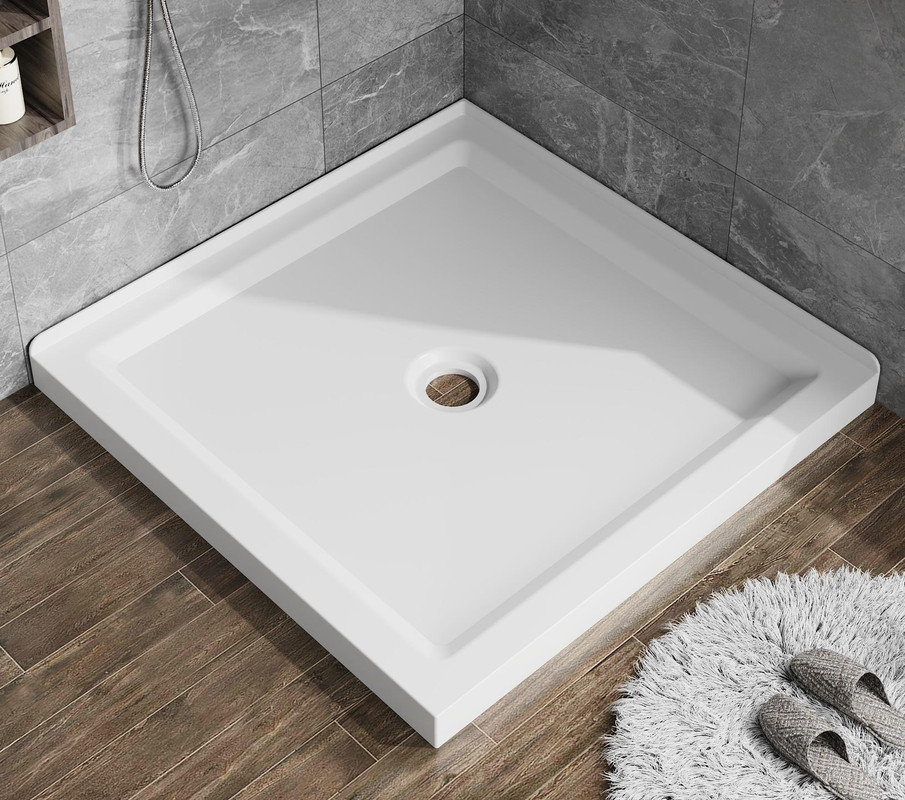 COFVIAL 36x36 Shower Base - 3.3" Low - Profile, Anti - slip Acrylic ...