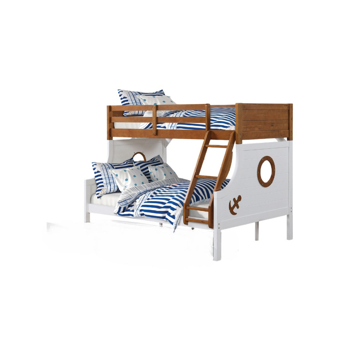 Brayden Studio Twin Over Full Bunk Bed Modern Novelty Style Attached ...