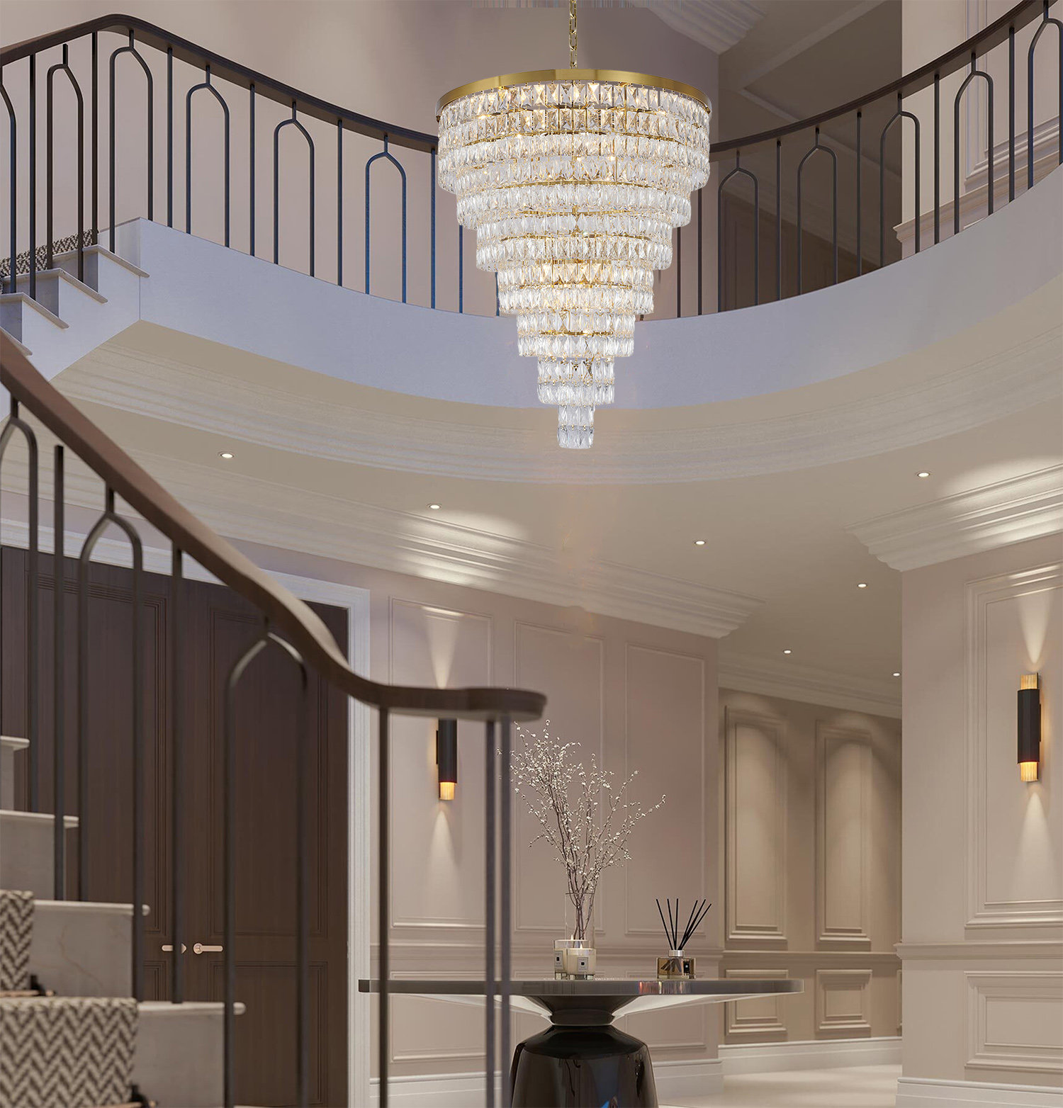 Rosdorf Park Creyton 27 Light Chandelier With Crystal Accents | Wayfair