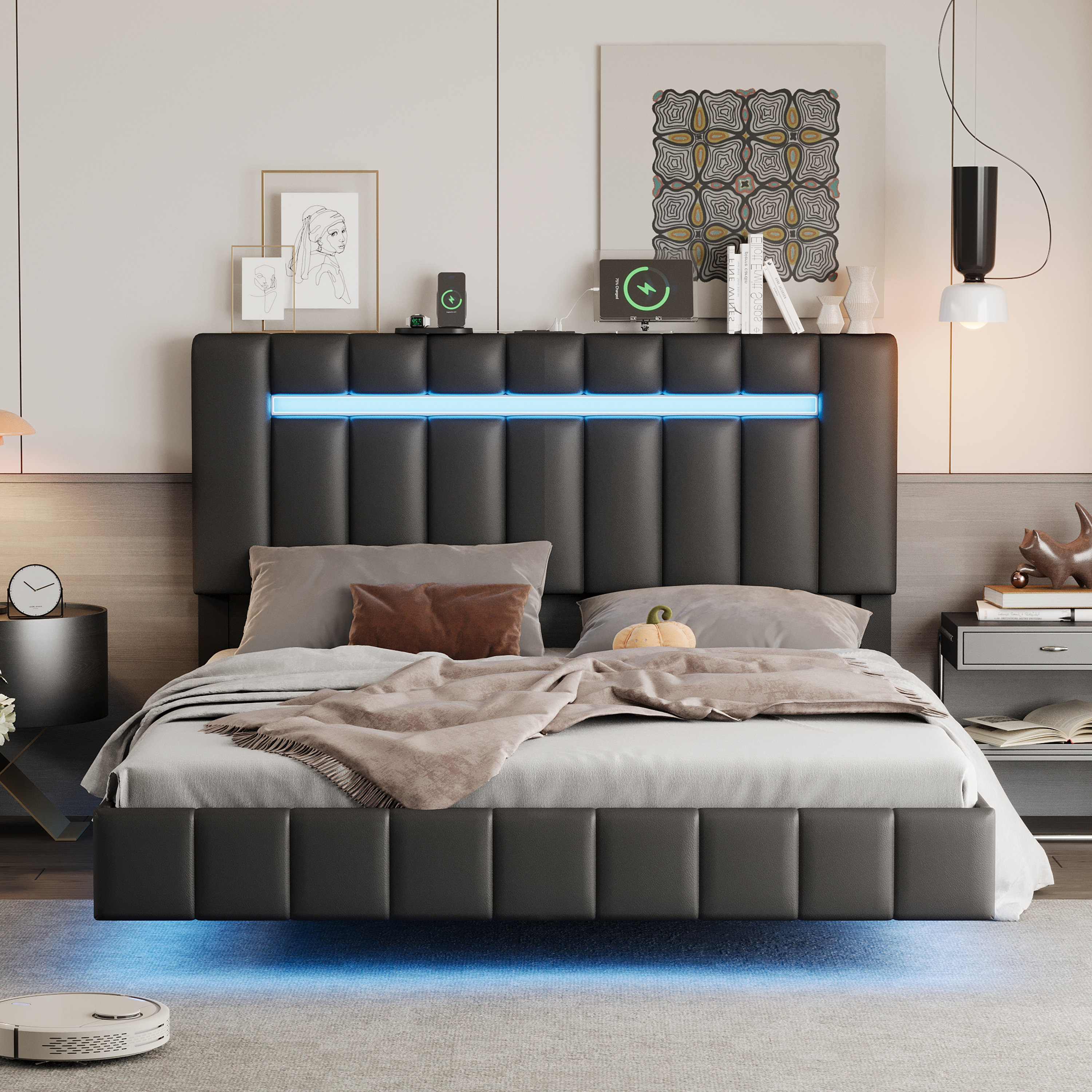 Wrought Studio LED Bed - Wayfair Canada