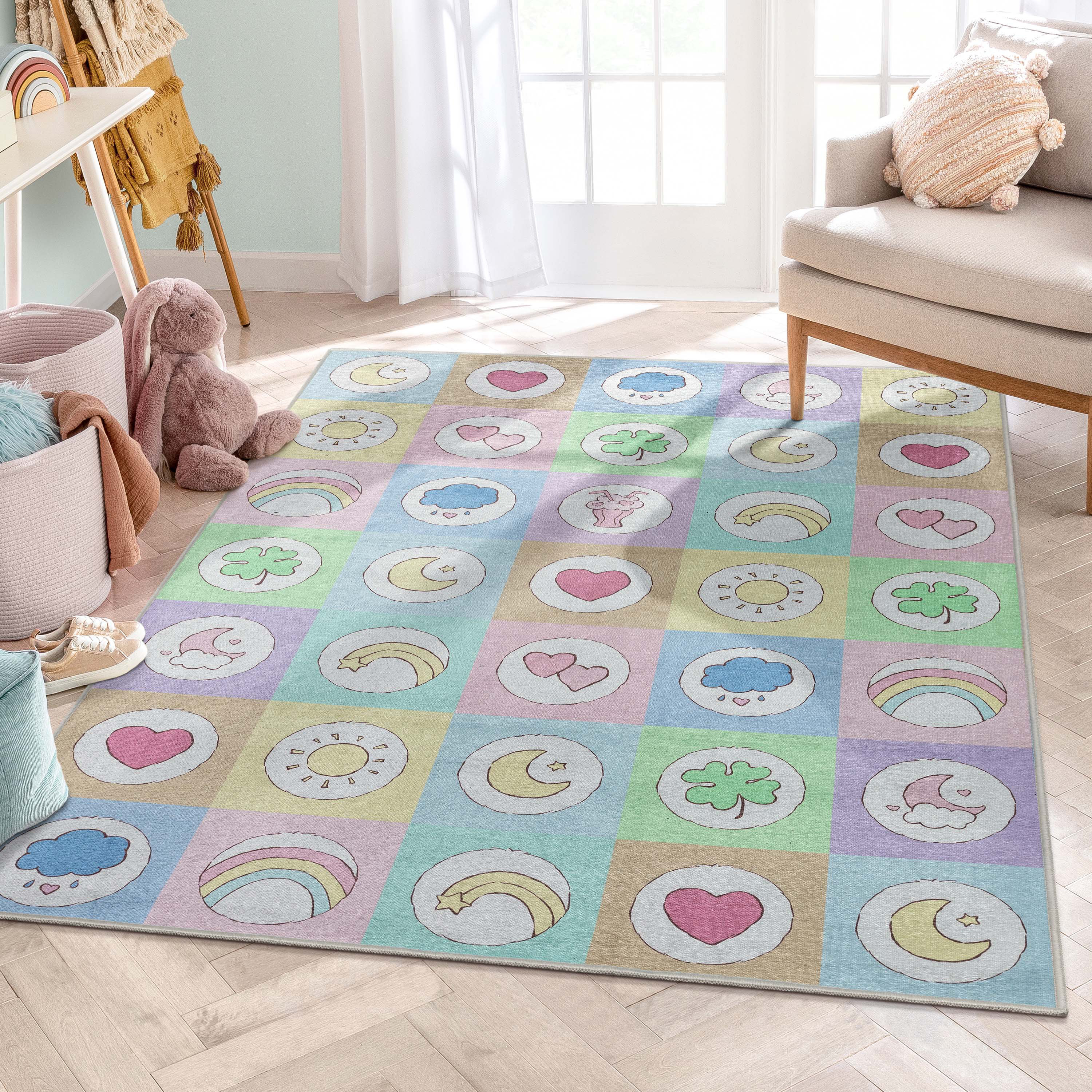 Zoomie Kids Care Bears BaBy Badges Multi Rug | Wayfair