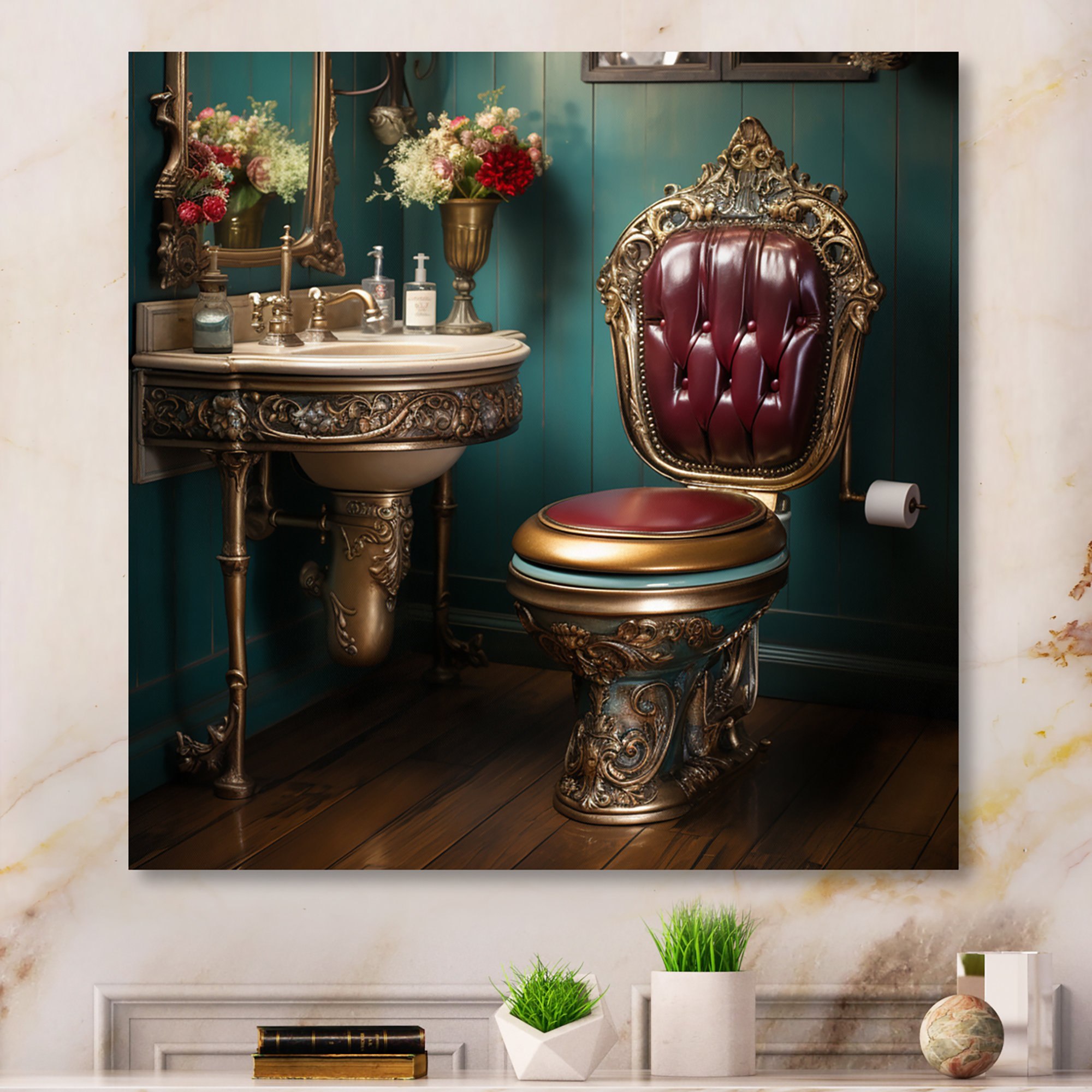 Astoria Grand Vintage Toilet Glamour Retroinspired II - Toilet Metal ...